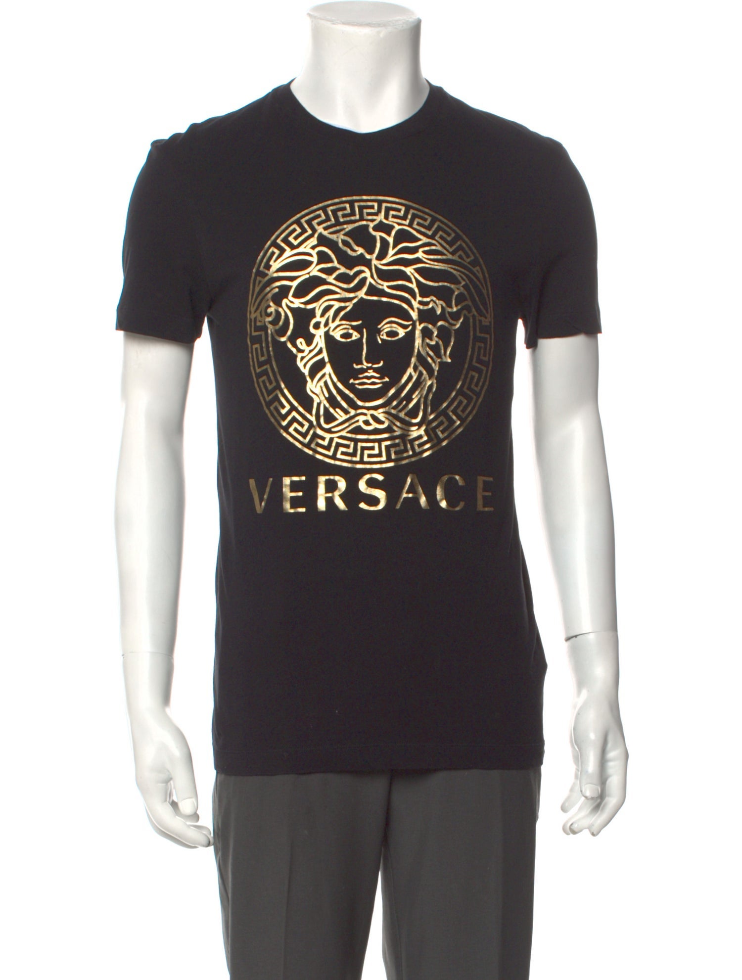 Versace Graphic Print Crew Neck T-Shirt - Black T-Shirts, Clothing ...