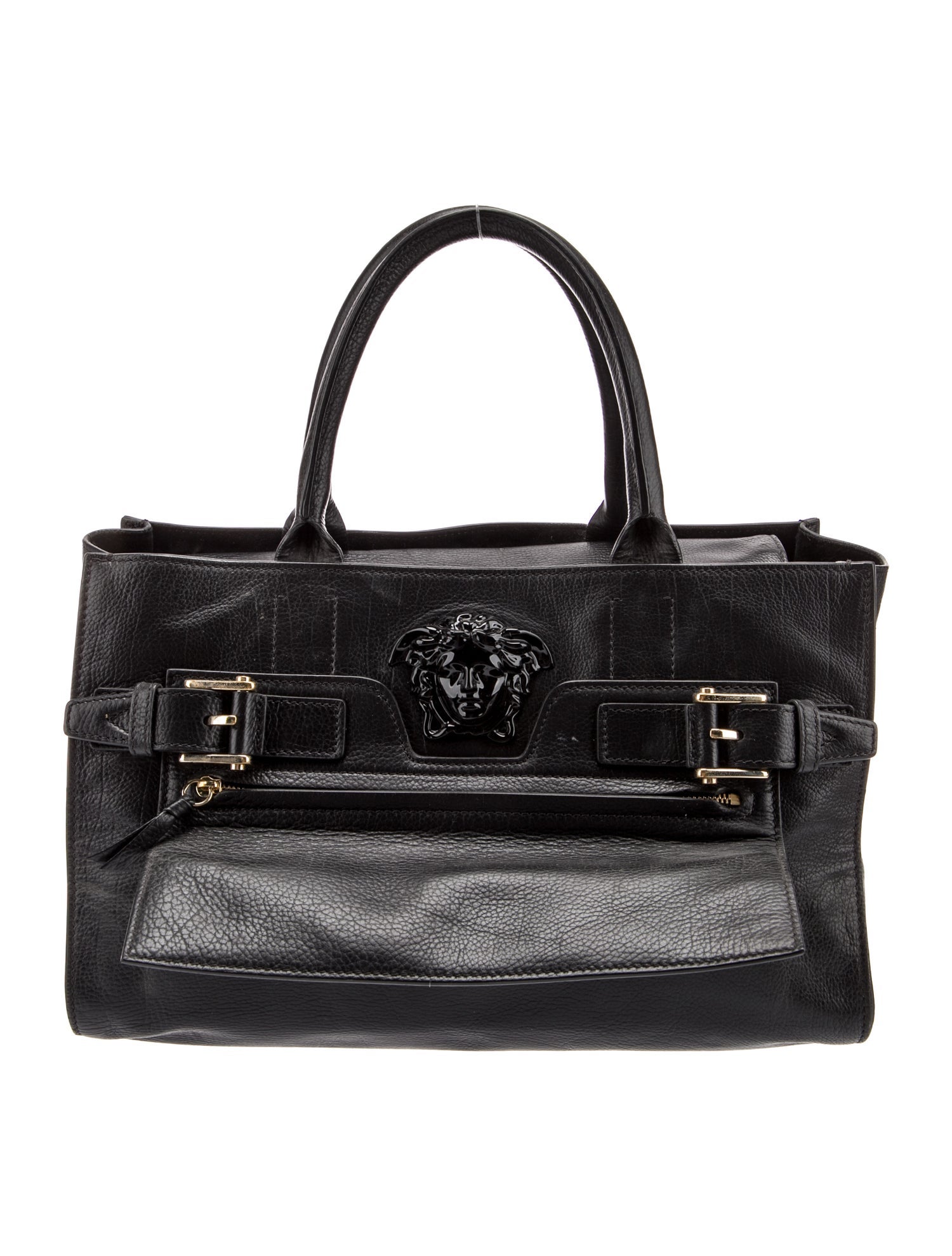 Versace Medusa Top Handle Bag - Black Handle Bags, Handbags - VES170930 ...