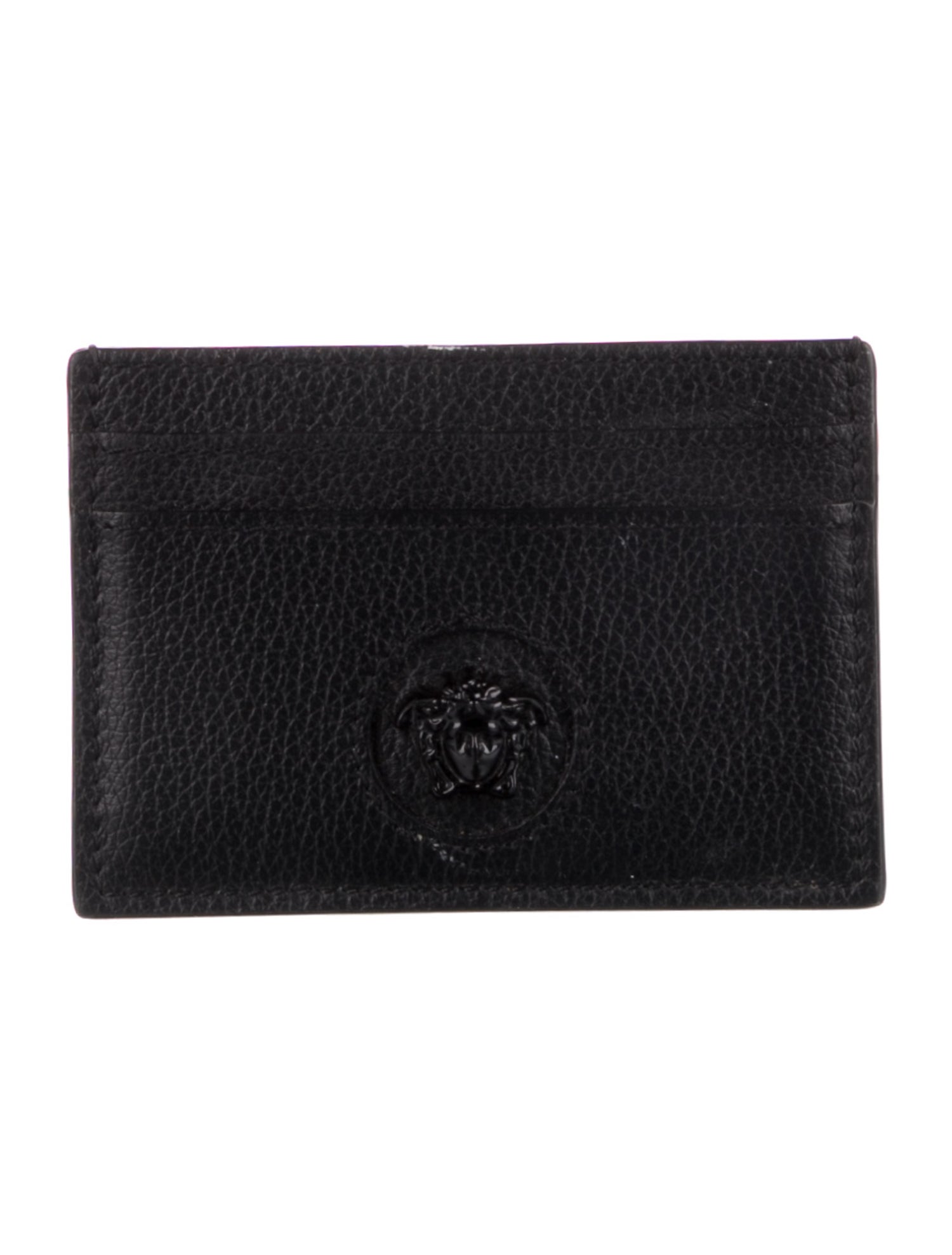 Versace Leather Card Holder - Black Wallets, Accessories - VES171732 ...