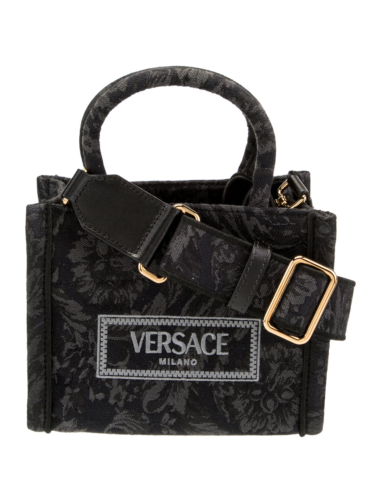 Versace Canvas Shoulder Bag - Blue Totes, Handbags - VES172337 | The ...