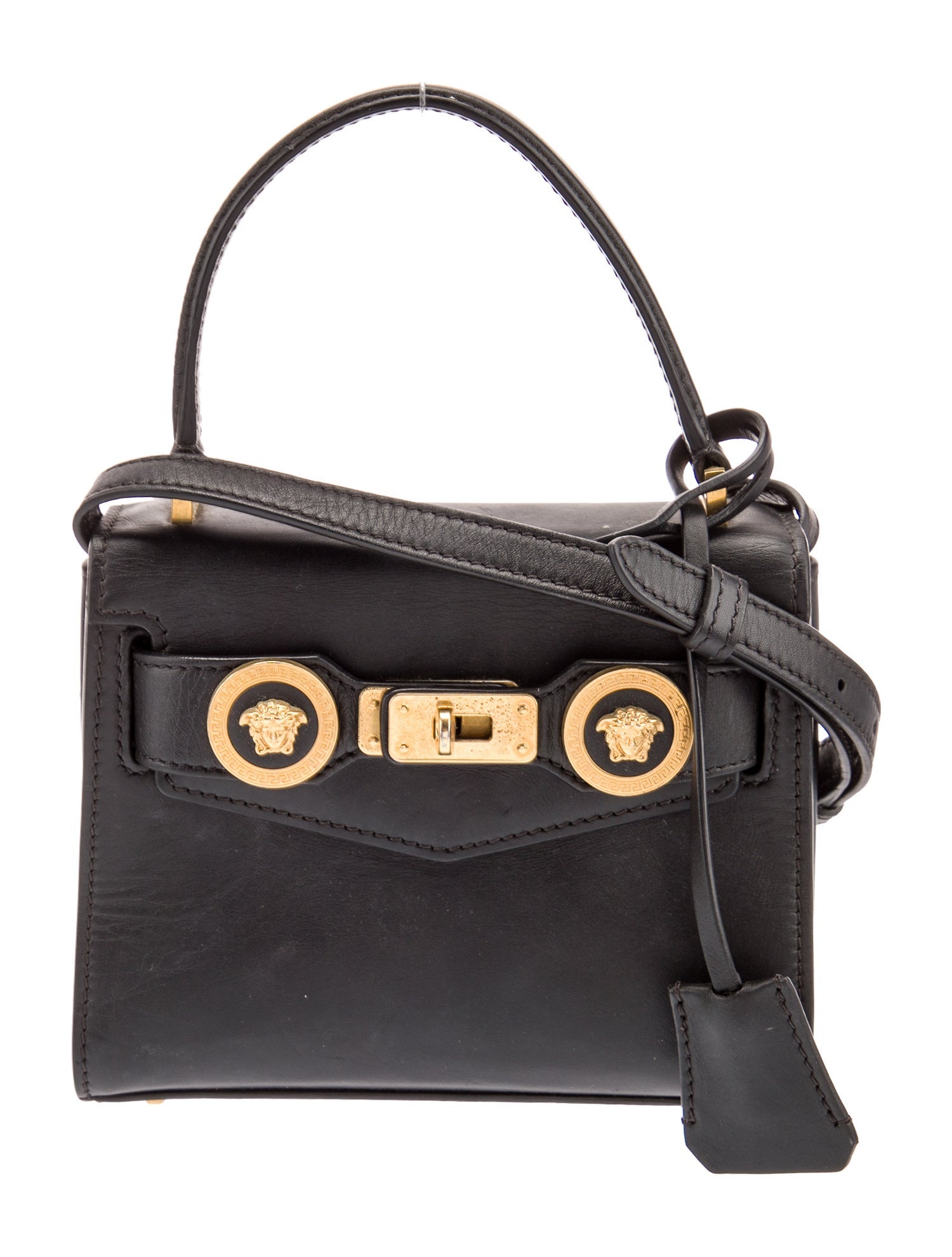 Versace Medusa Top Handle Bag - Black Handle Bags, Handbags - VES172343 ...