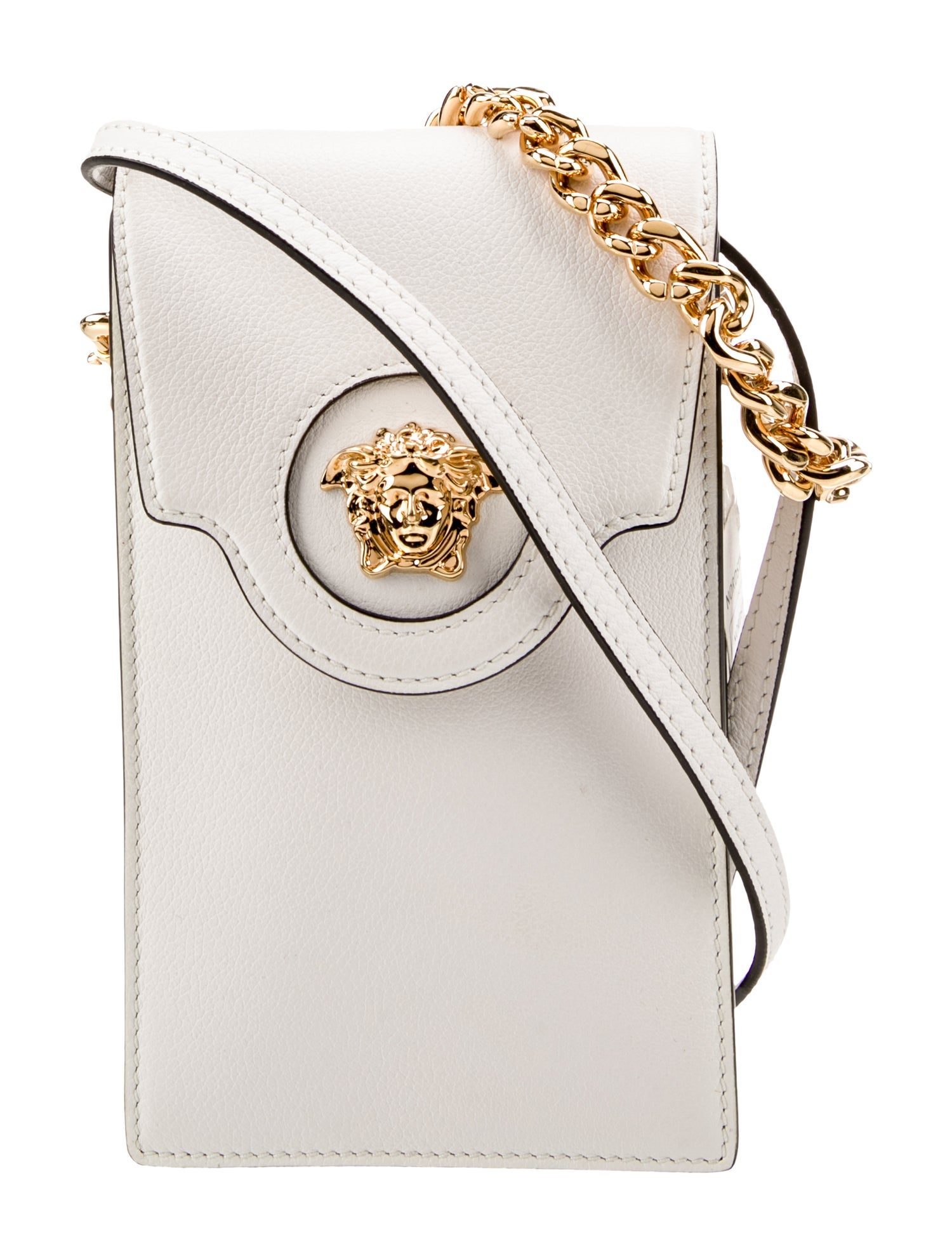 Versace Leather Bucket Bag - White Crossbody Bags, Handbags - VES172938 ...