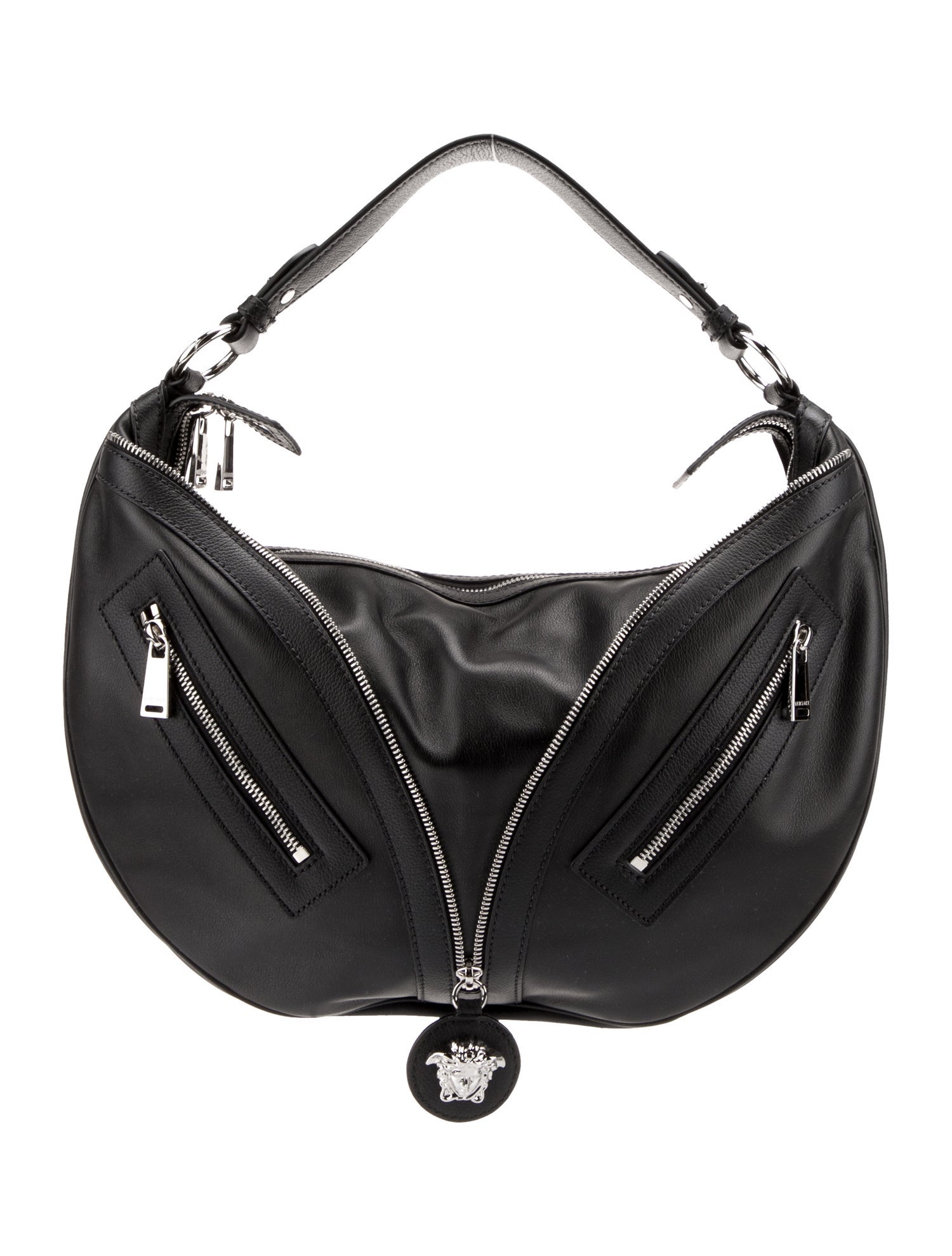Versace Leather Shoulder Bag - Black Shoulder Bags, Handbags ...