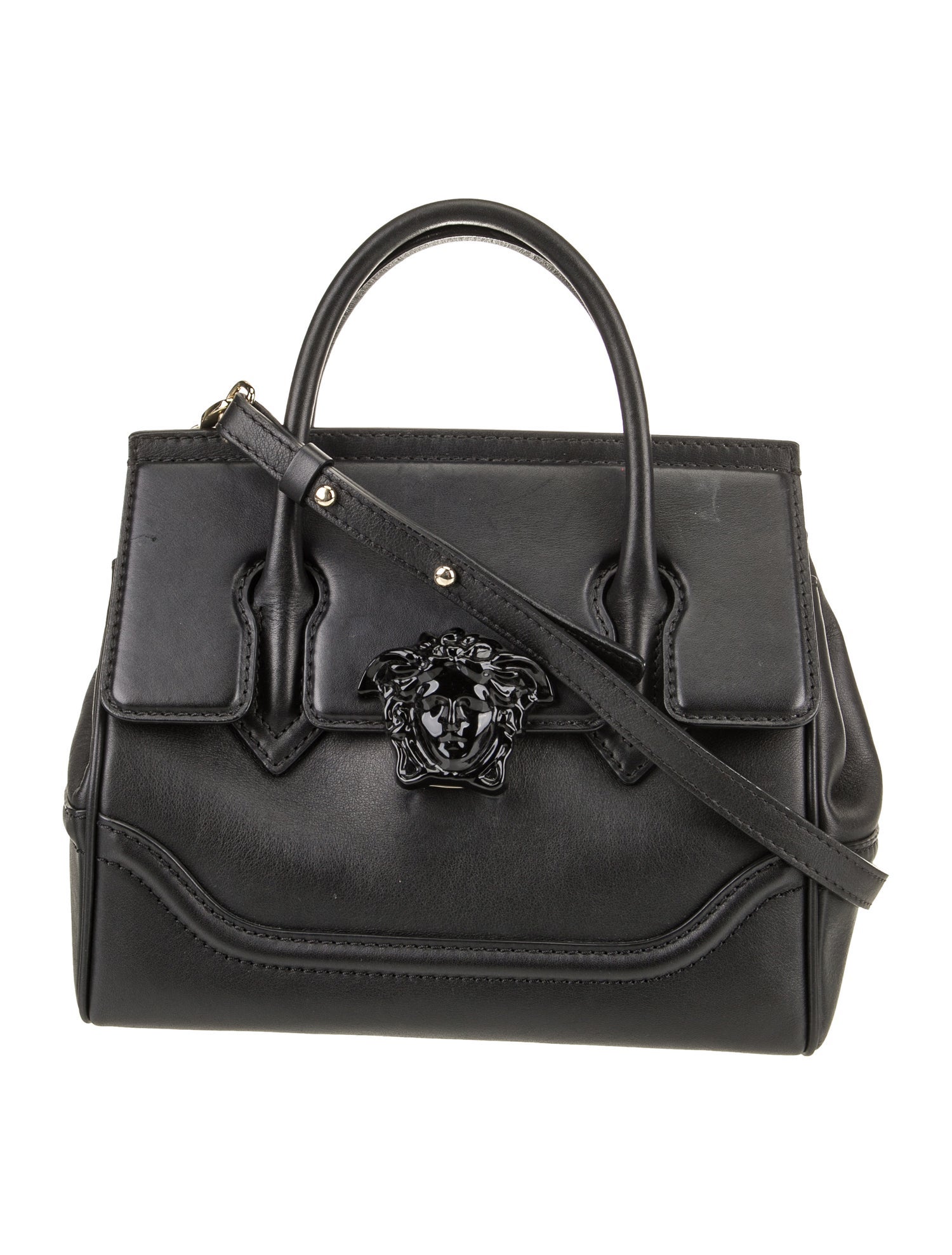 Versace Medusa Top Handle Bag - Black Handle Bags, Handbags - VES173512 ...