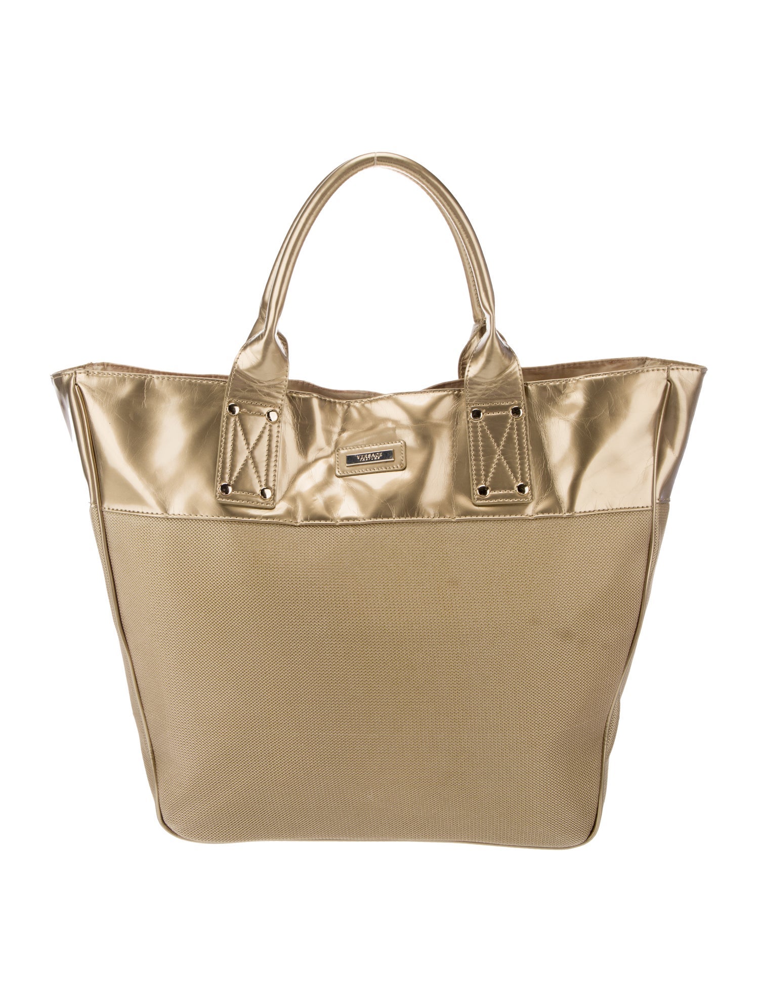 Versace Suede Tote - Gold Luggage and Travel, Handbags - VES174403 ...