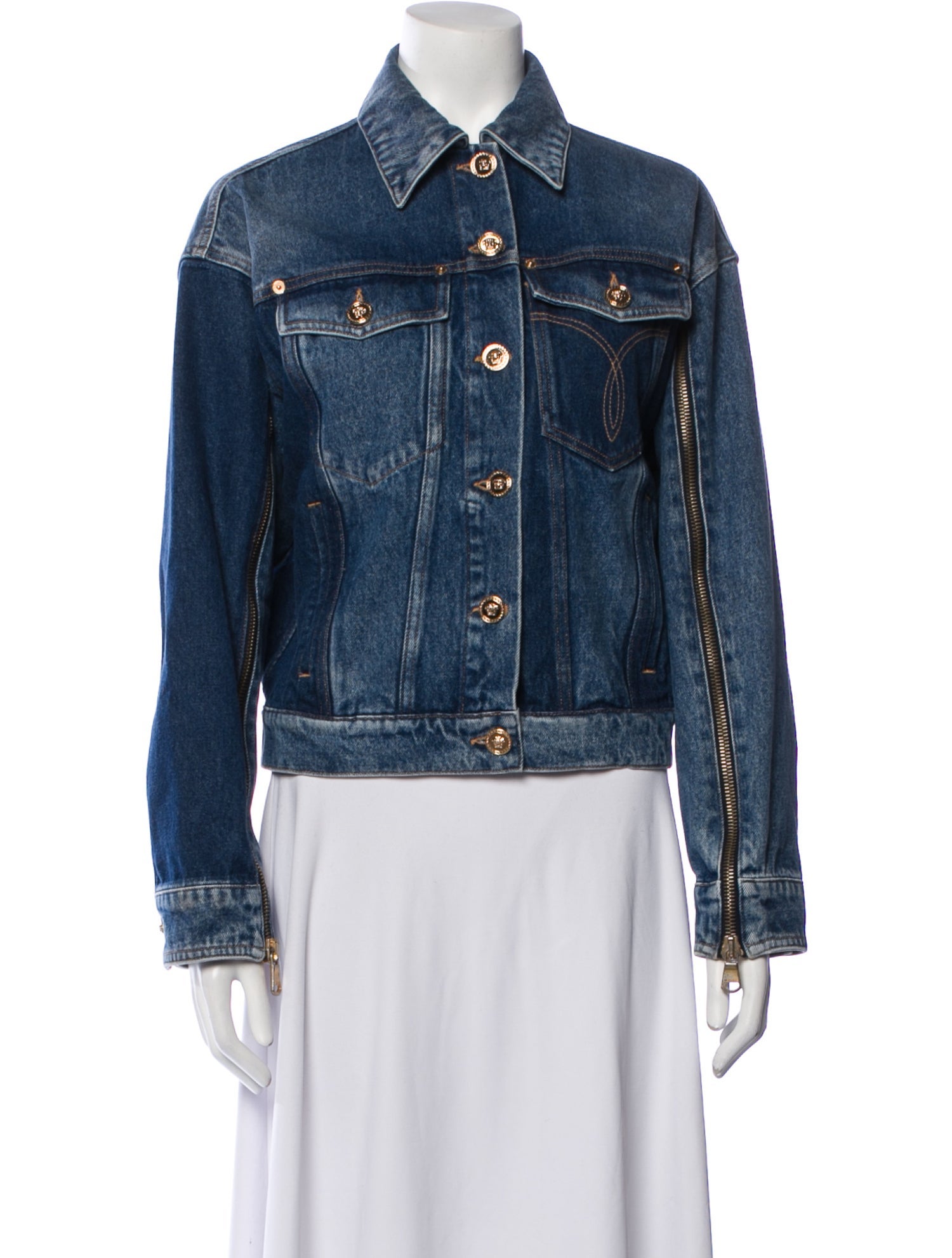 Versace Denim Jacket w/ Tags - Blue Jackets, Clothing - VES176529 | The ...
