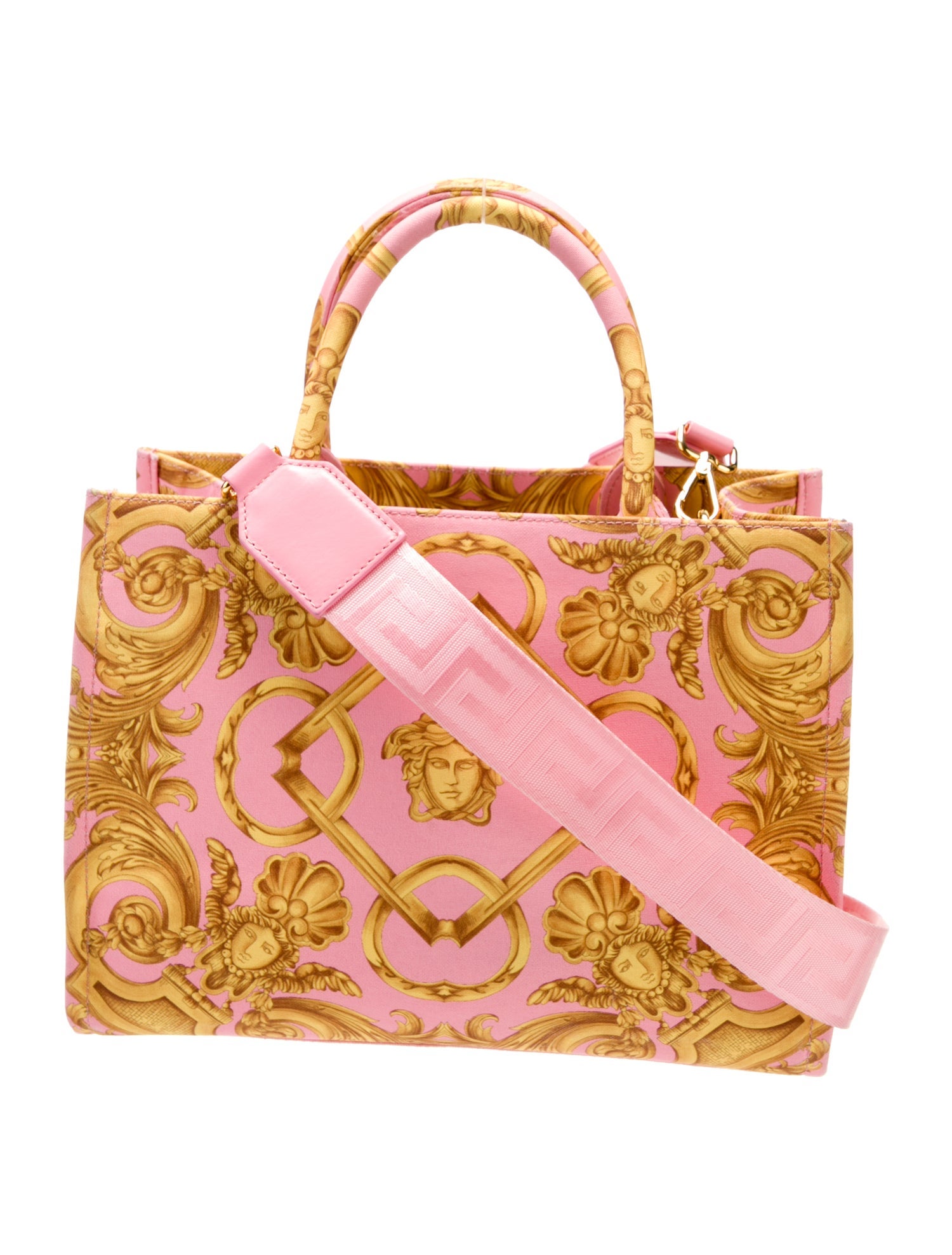 Versace Canvas Top Handle Bag - Pink Handle Bags, Handbags - VES176740 ...