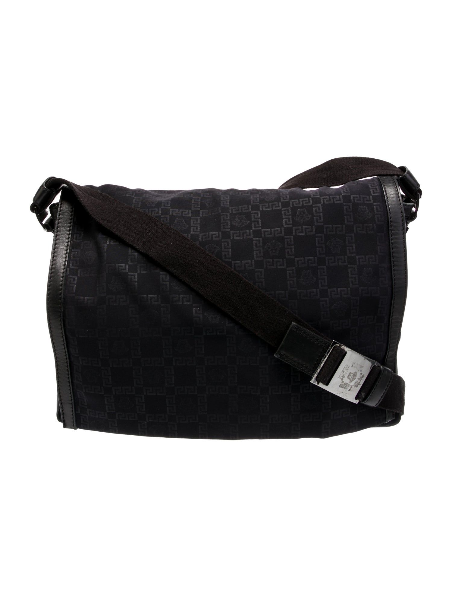 Versace Nylon Messenger Bag - Black Crossbody Bags, Handbags ...