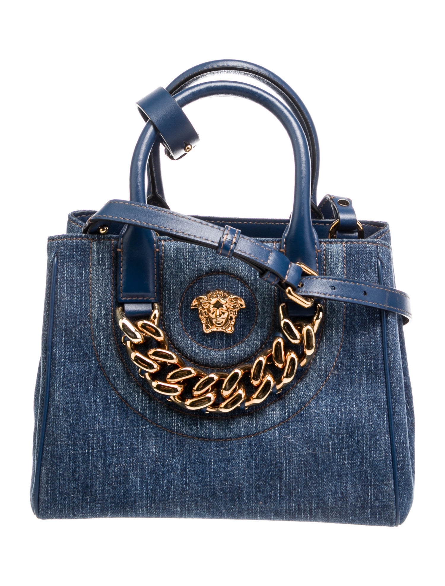 Versace Medusa Top Handle Bag - Blue Handle Bags, Handbags - VES177231 ...