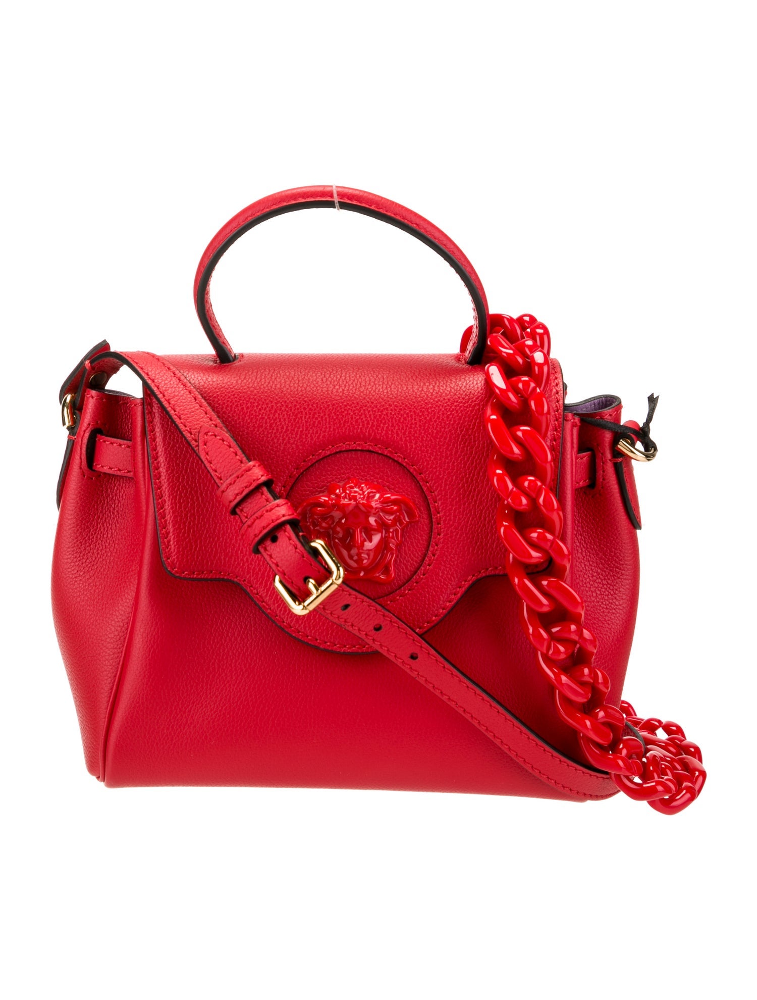 Versace Medusa Top Handle Bag w/ Tags - Red Handle Bags, Handbags ...