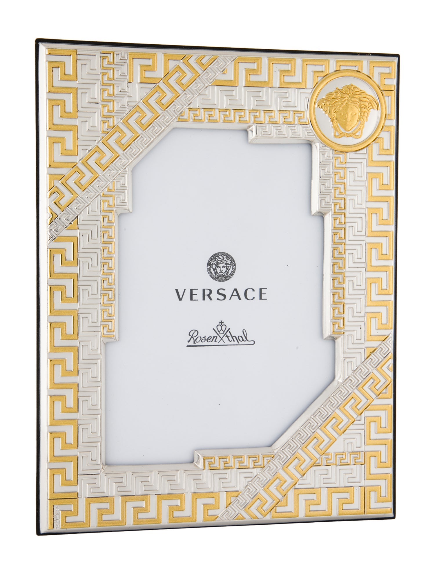 Versace Rosenthal Meets Versace Greek Key Picture Frame - Gold ...