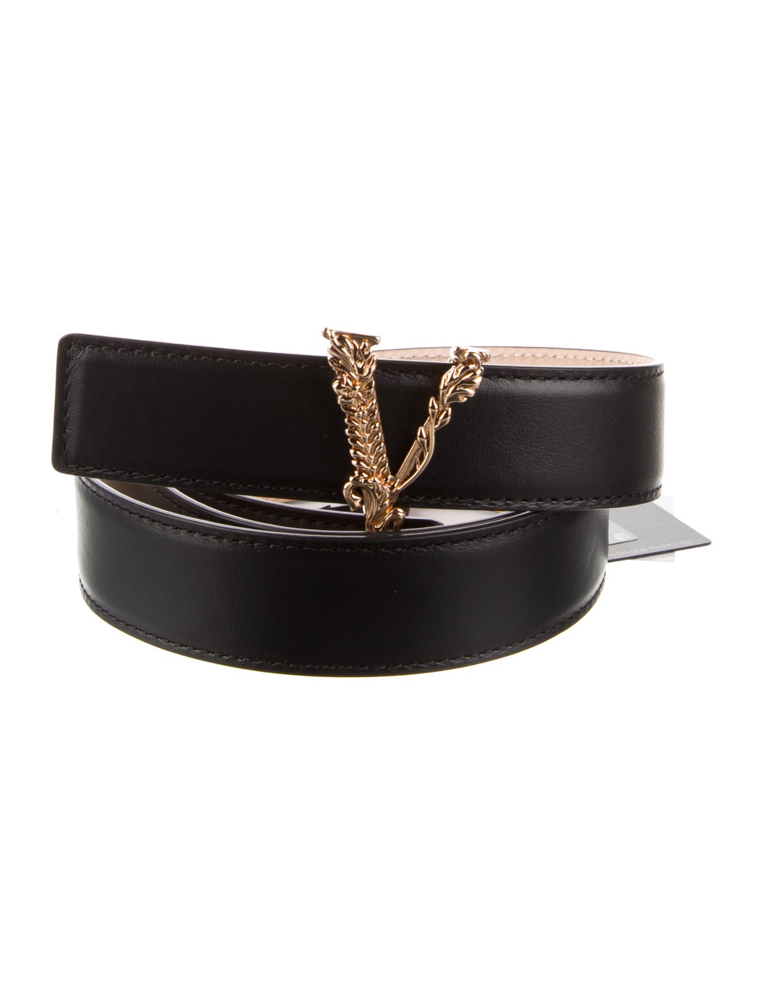 Versace Skinny Leather Waist Belt - Black Belts, Accessories ...