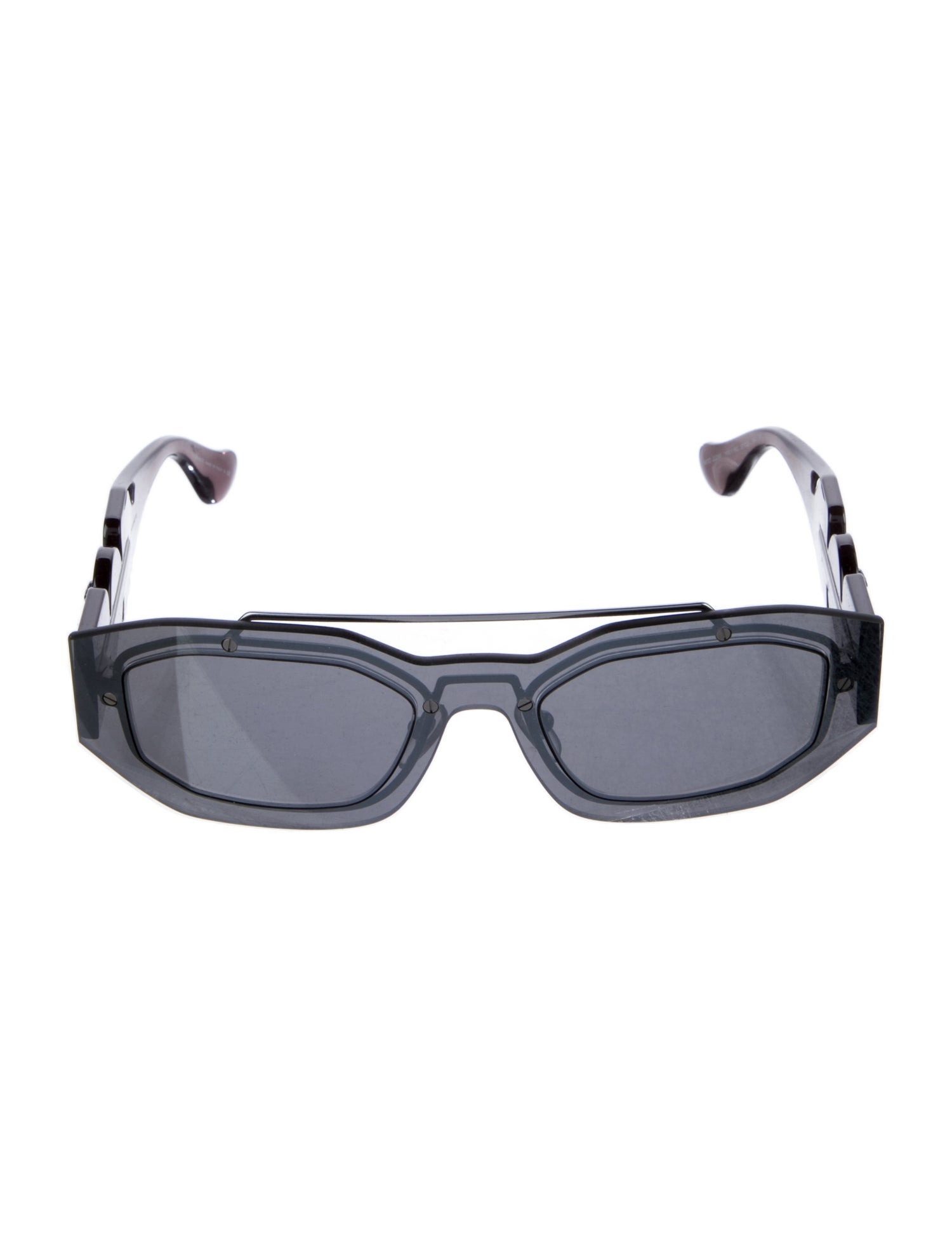 Versace Medusa Insignia Shield Sunglasses - Black Sunglasses ...