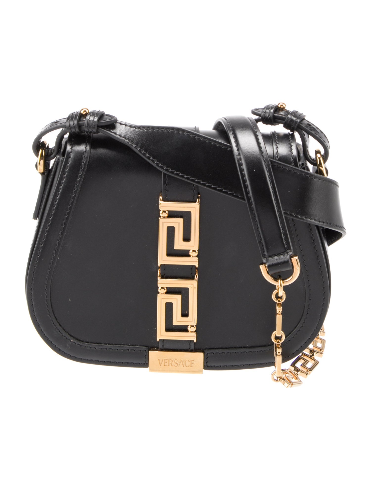 Versace Leather Shoulder Bag - Black Shoulder Bags, Handbags ...