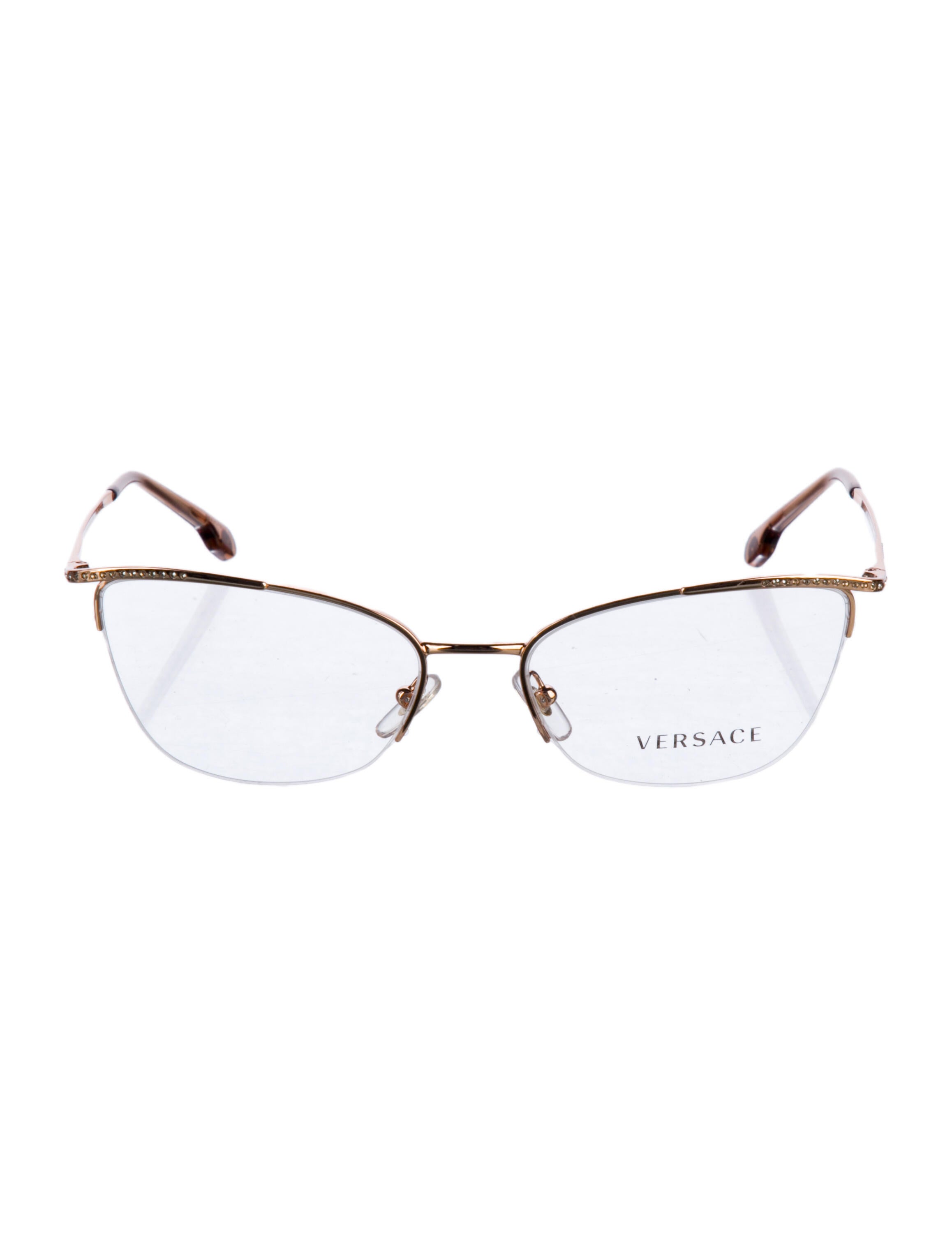Versace Cat-Eye Eyeglasses - Gold Eyeglasses, Accessories - VES182037 ...
