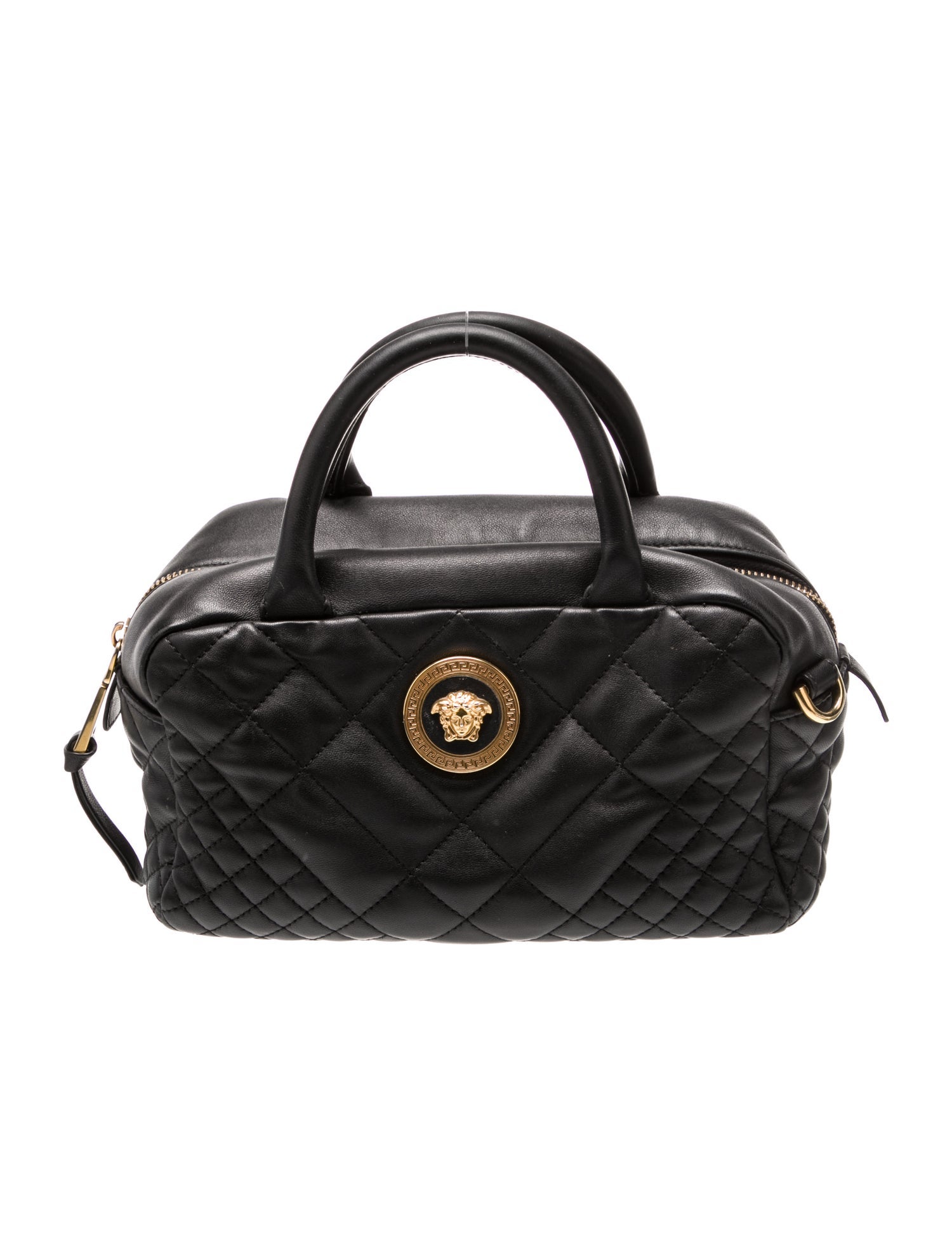 Versace Medusa Top Handle Bag - Black Handle Bags, Handbags - VES184423 ...