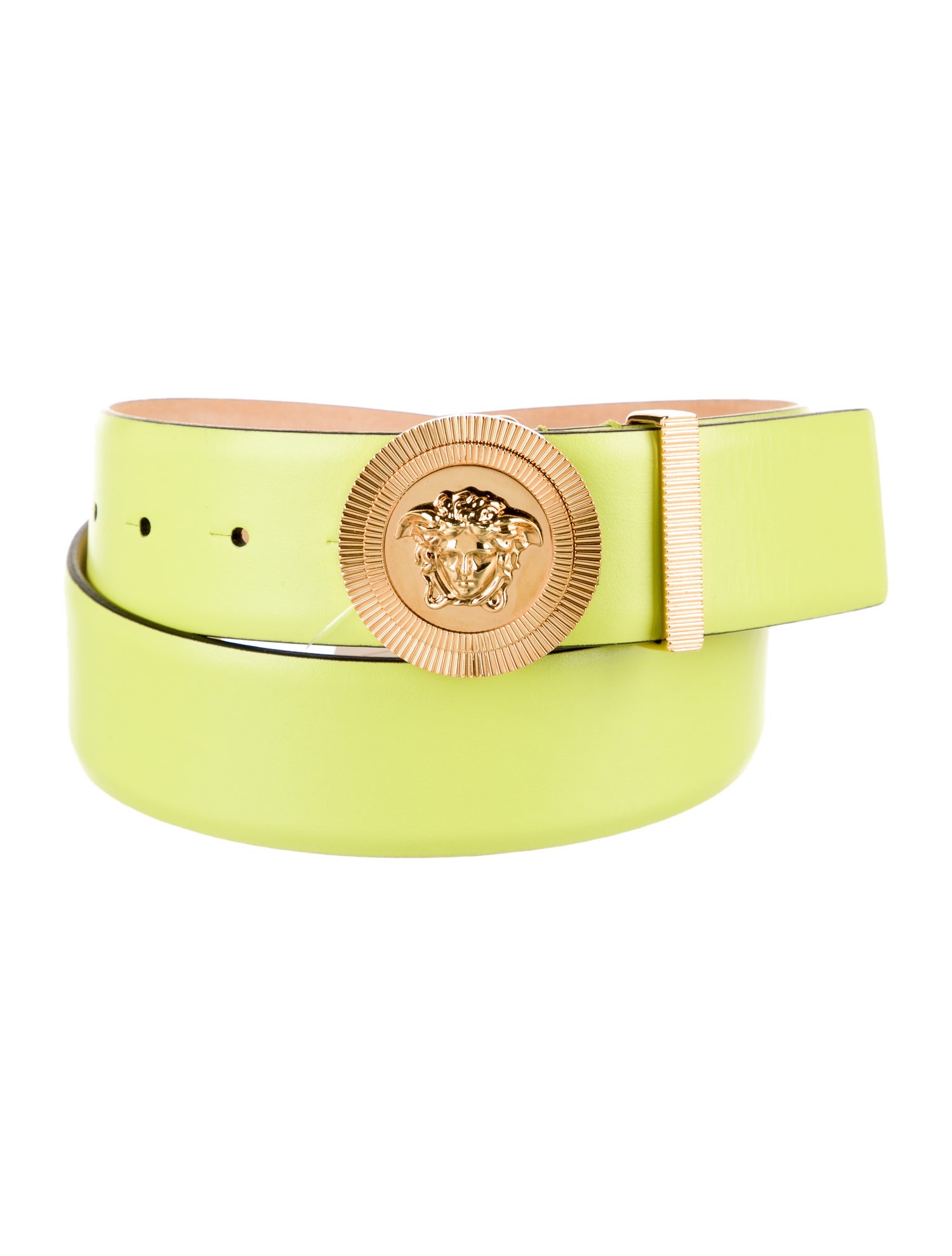 Versace Leather Belt - Green Belts, Accessories - VES184817 | The RealReal