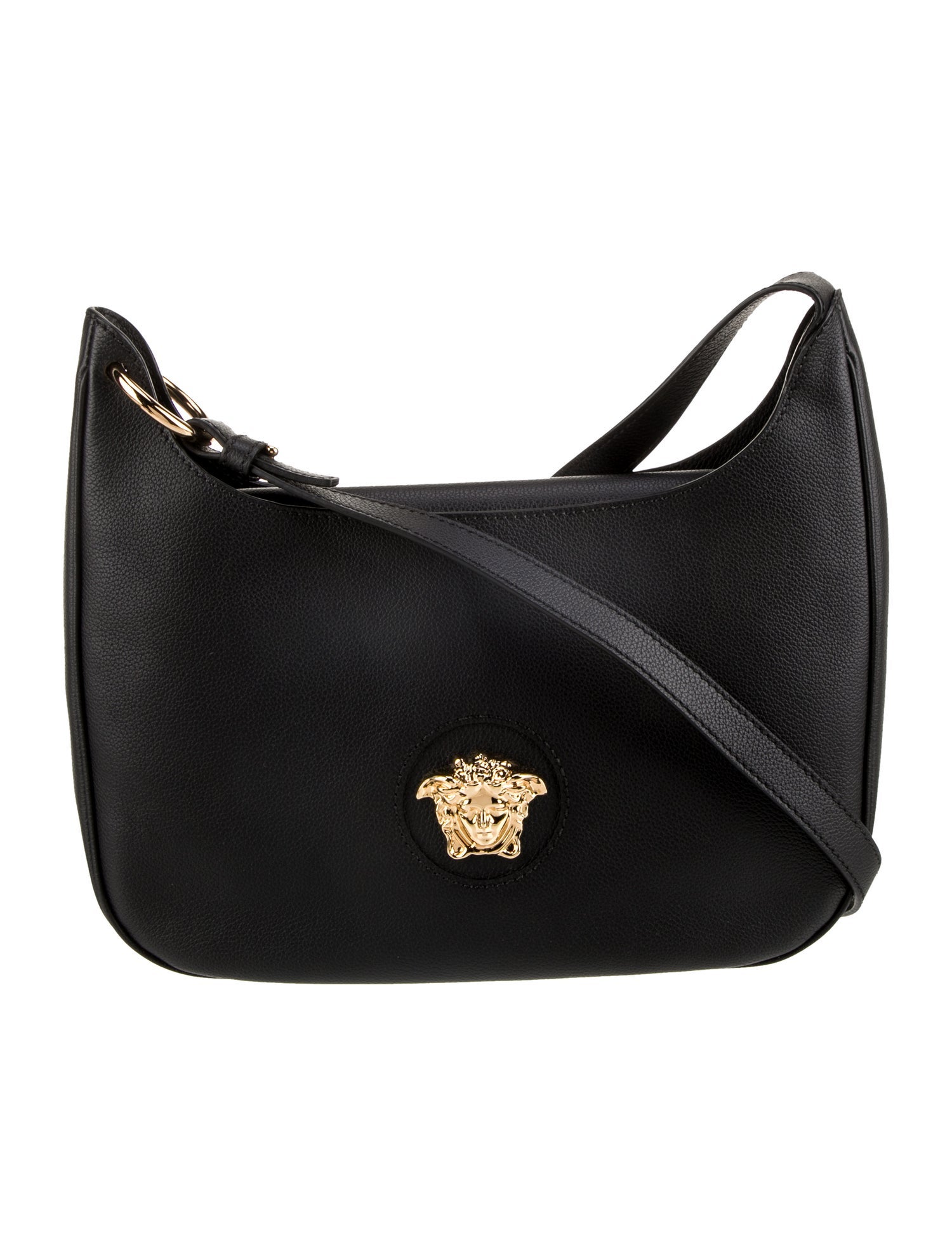 Versace Leather Shoulder Bag w/ Tags - Black Shoulder Bags, Handbags ...