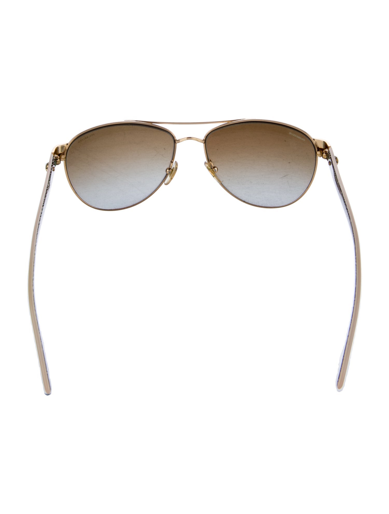 Versace Aviator Tinted Sunglasses - Gold Sunglasses, Accessories ...