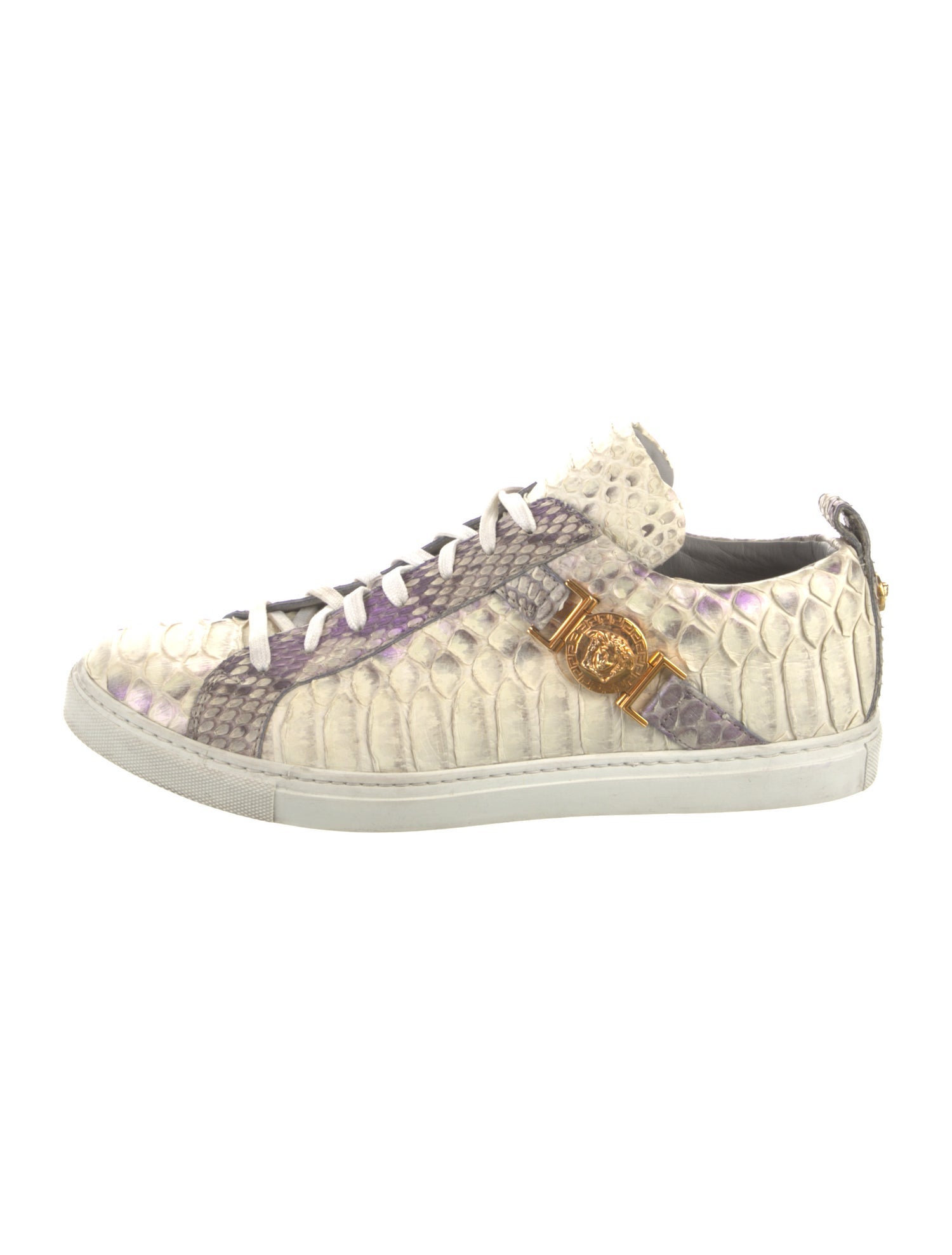Versace Medusa Insignia Python Sneakers - Neutrals Sneakers, Shoes ...