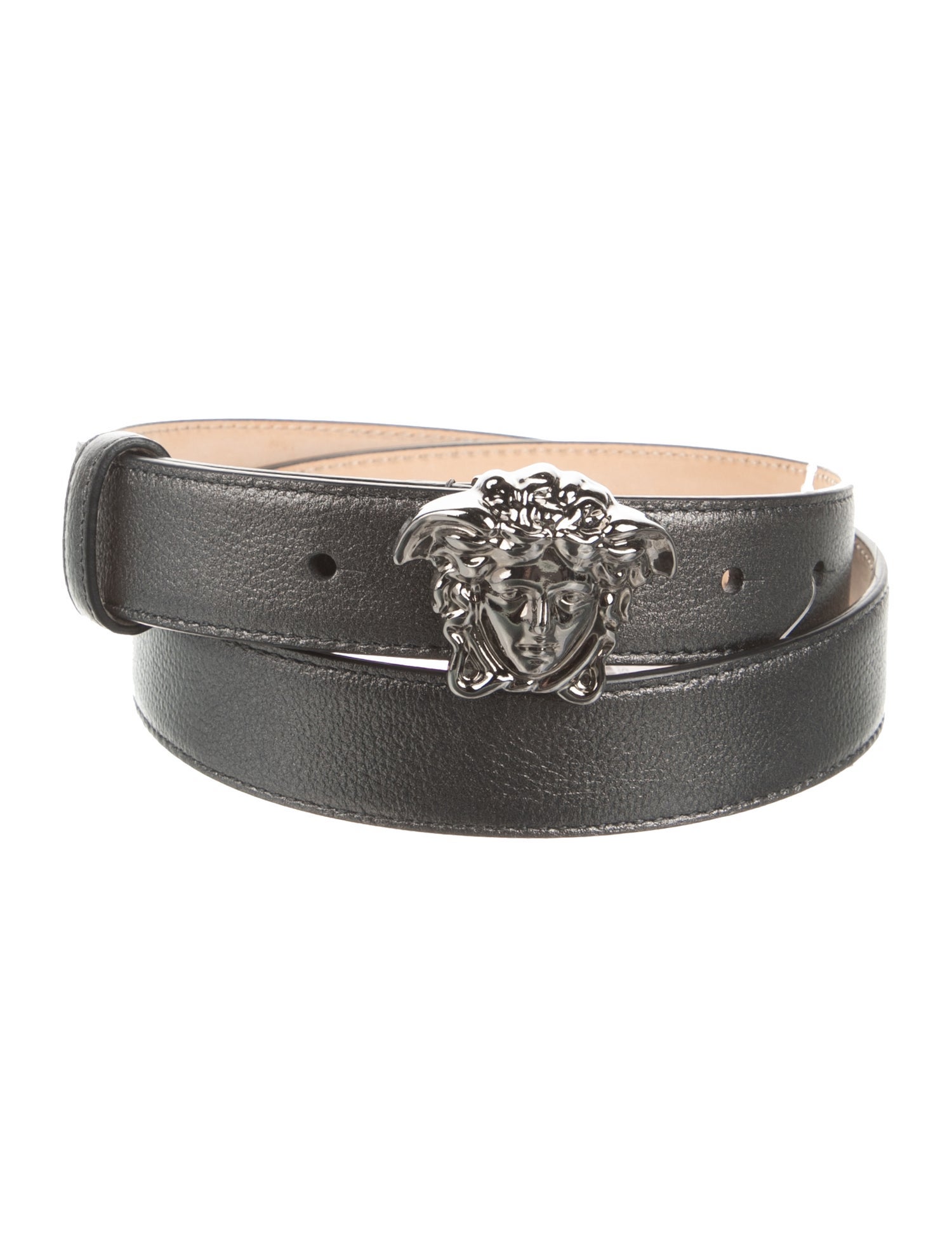 Versace Leather Waist Belt - Silver Belts, Accessories - VES189183 ...