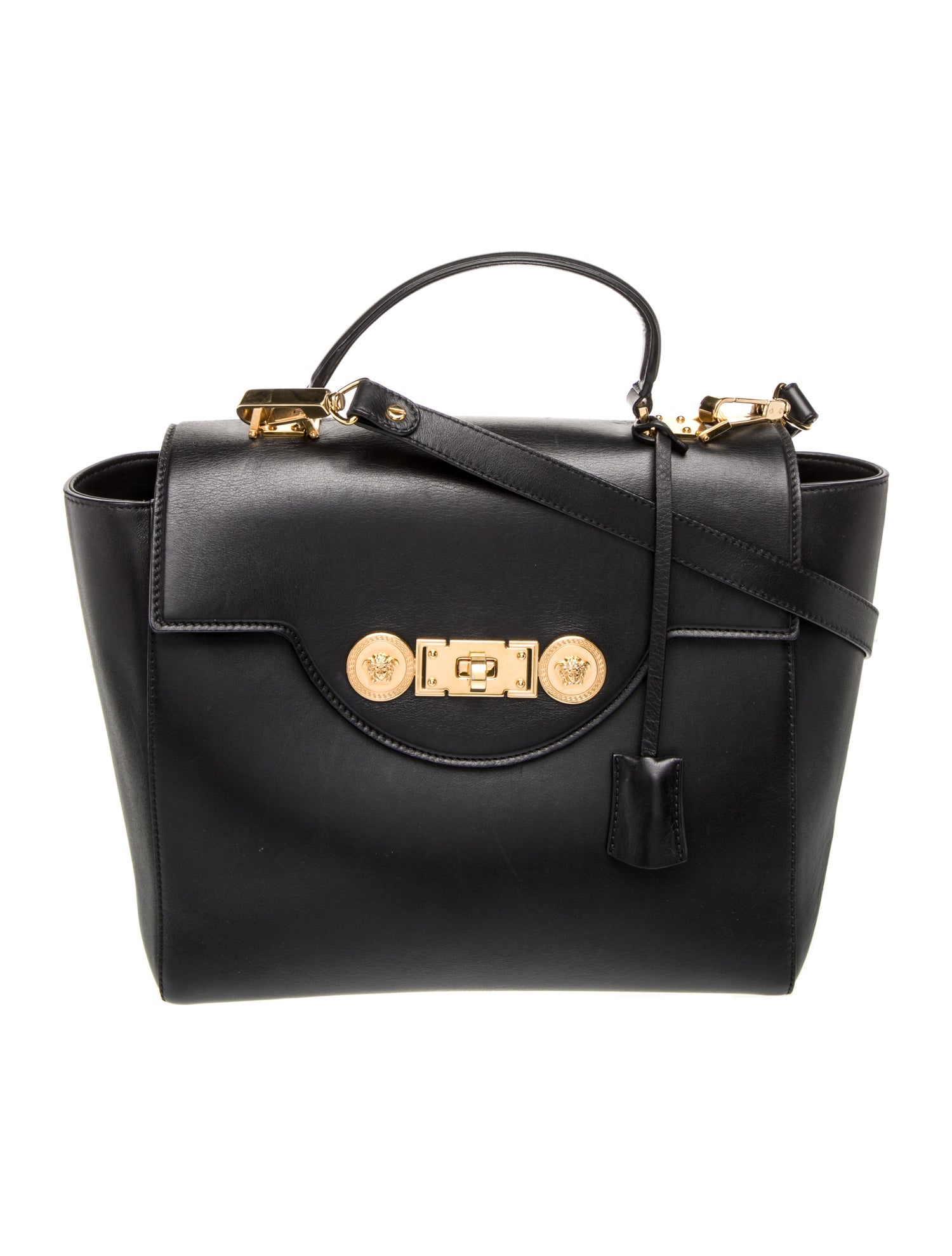 Versace Medusa Top Handle Bag - Black Handle Bags, Handbags - VES191684 ...