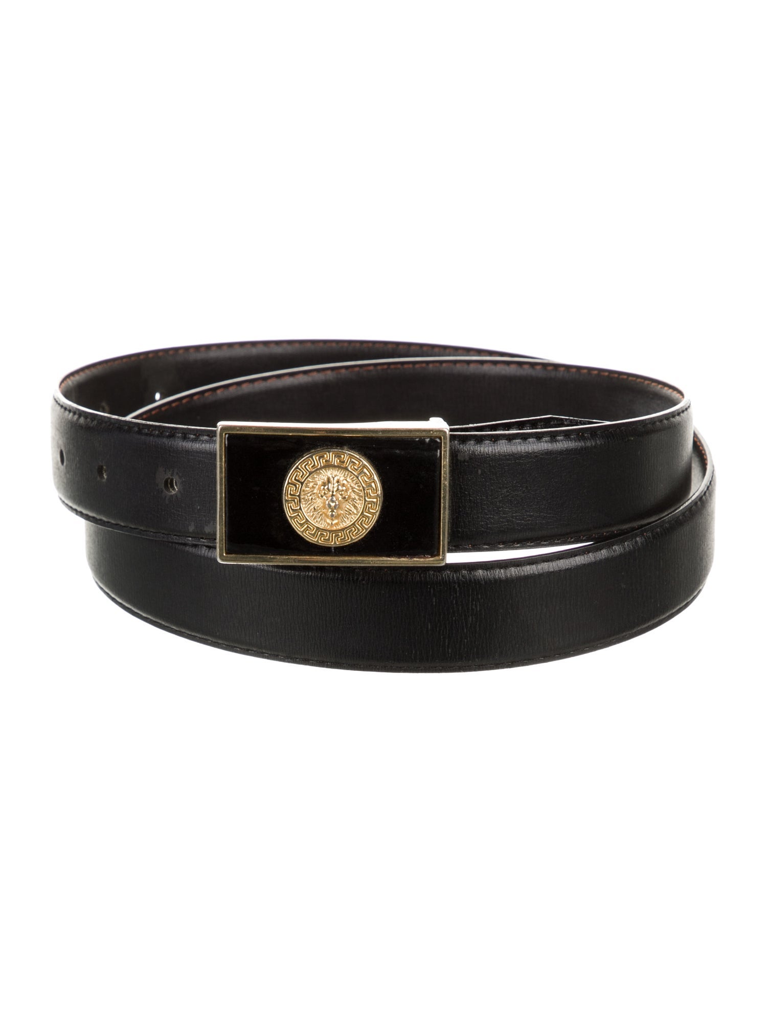Versace Leather Belt - Black Belts, Accessories - VES205942 | The RealReal