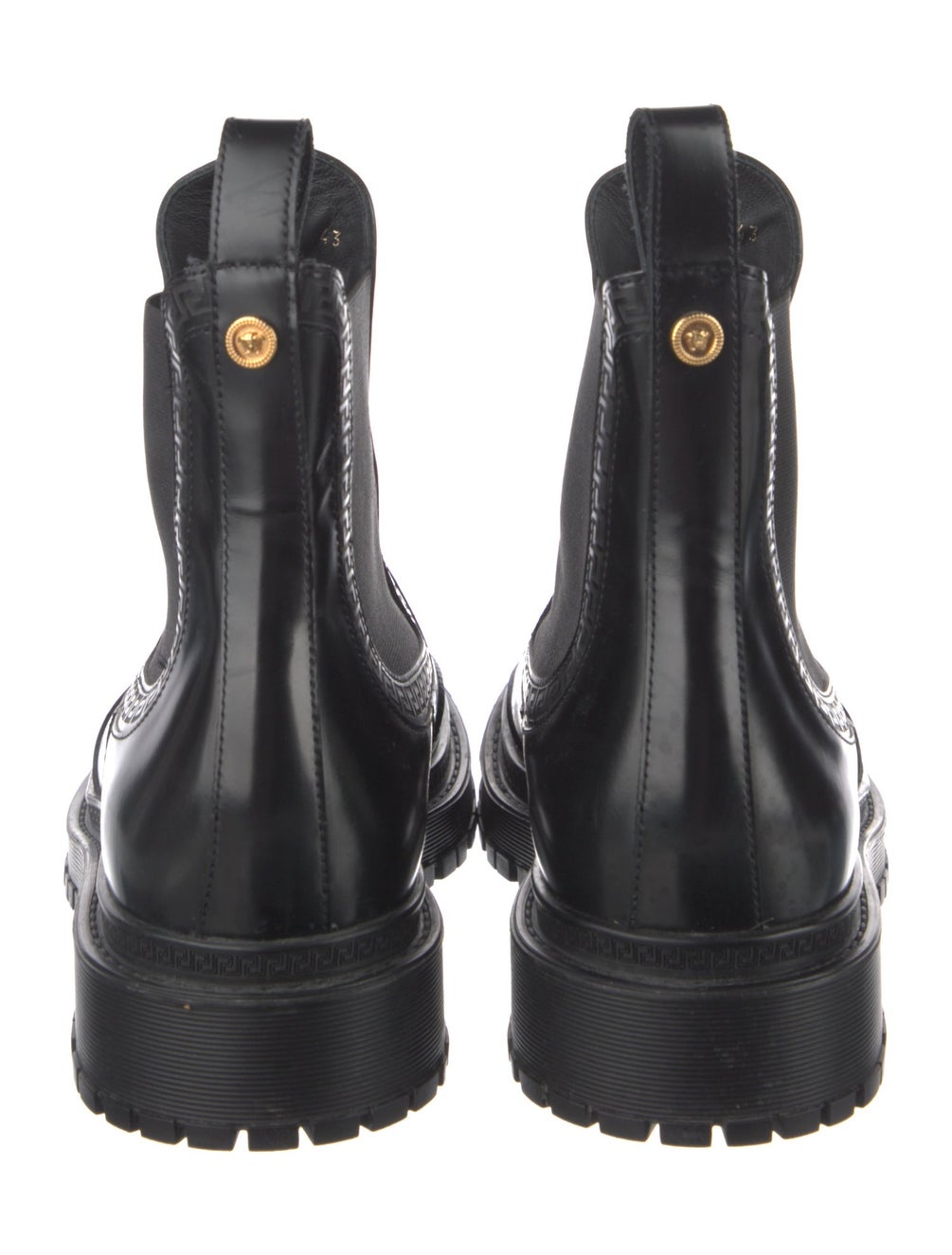 Versace Leather Chelsea Boots - Black Boots, Shoes - VES206550 | The ...