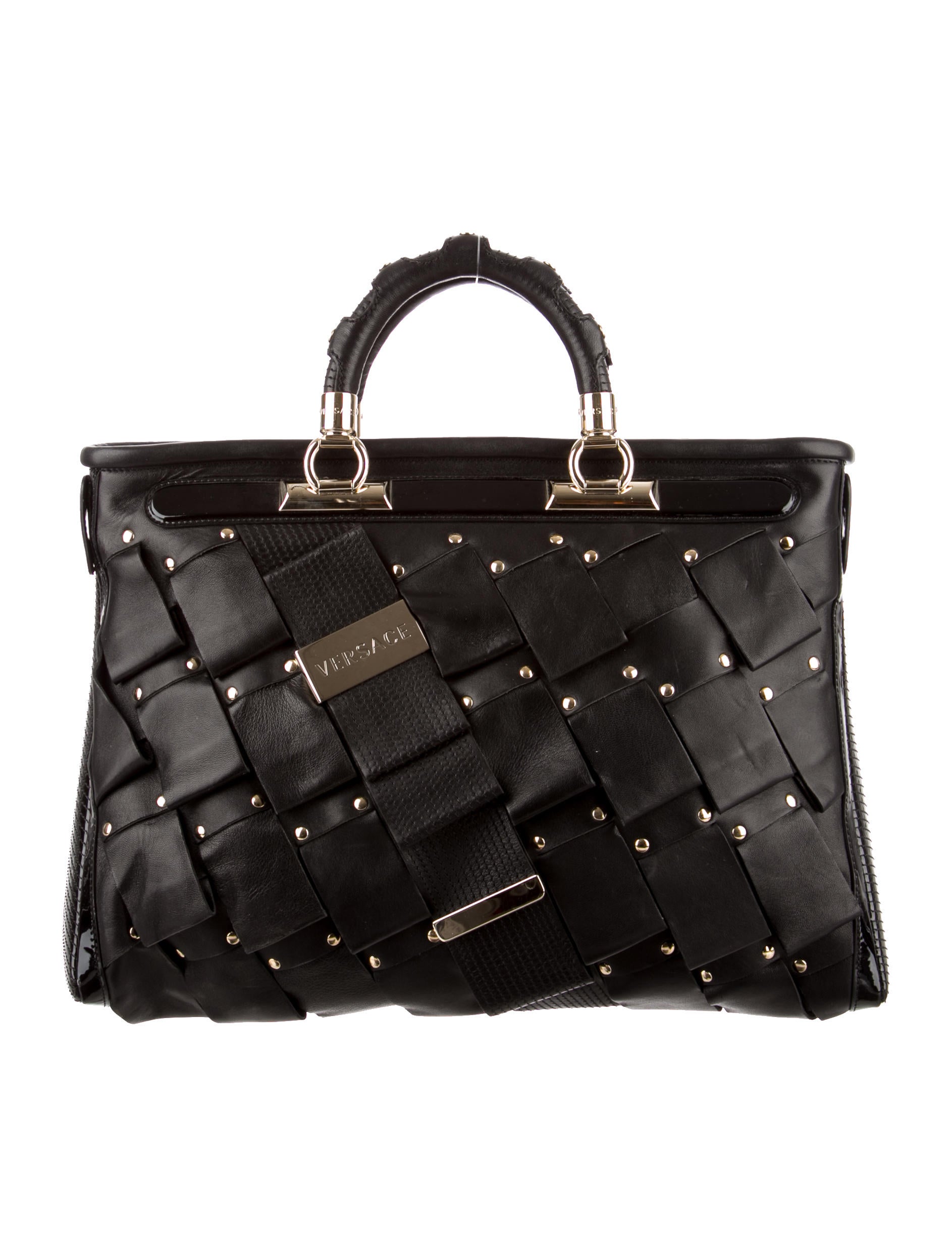 Versace Handle Bag - Black Handle Bags, Handbags - VES26109 | The RealReal