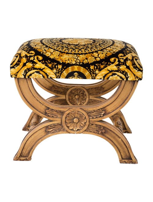 Versace Barocco Curule Stool - Furniture - VES28958 | The RealReal