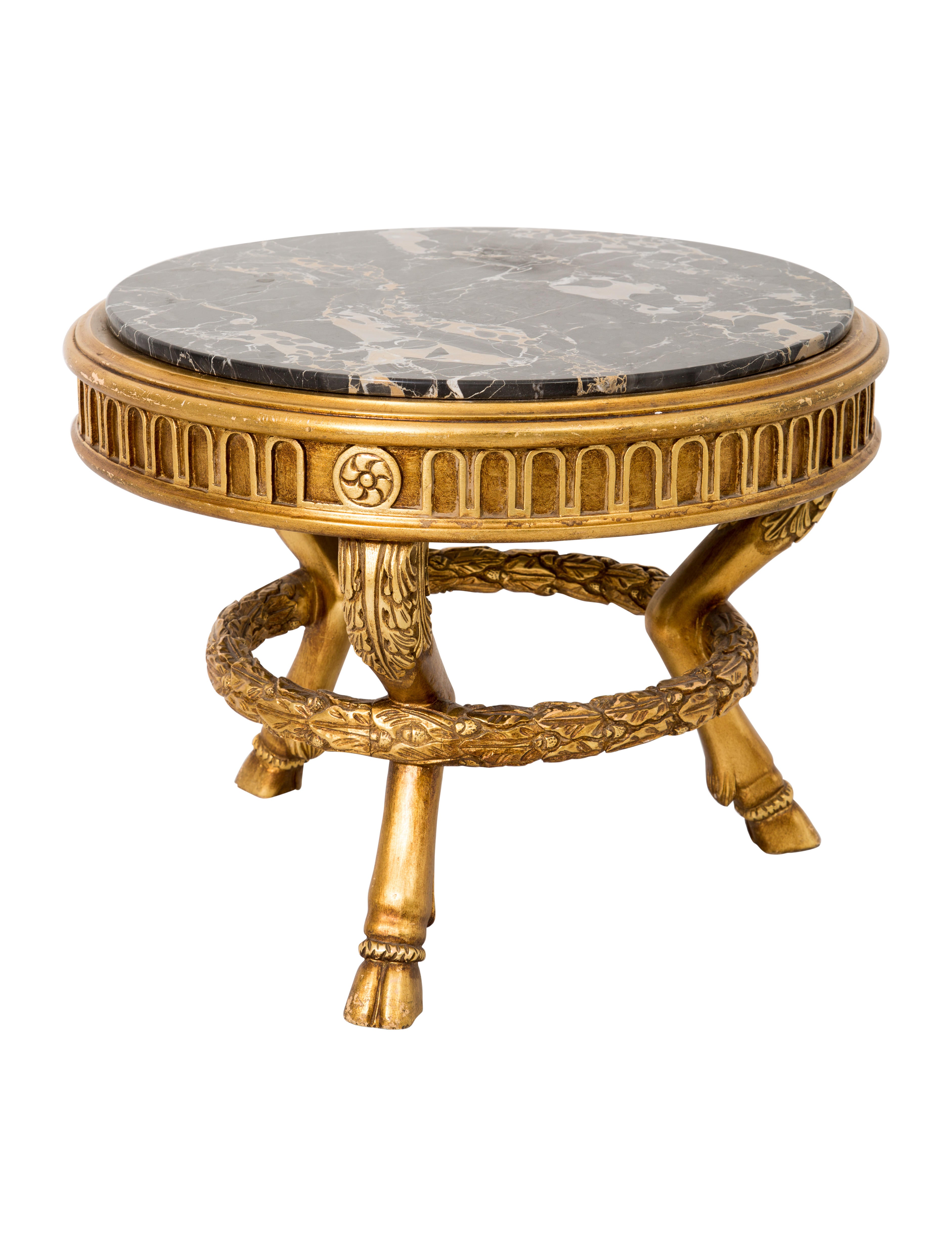 Versace Marble Side Table - Black Tables, Furniture - VES28961 | The RealReal