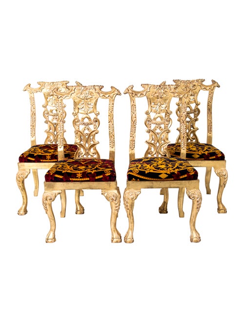 Versace Giltwood Dining Chairs - Furniture - VES29018 | The RealReal