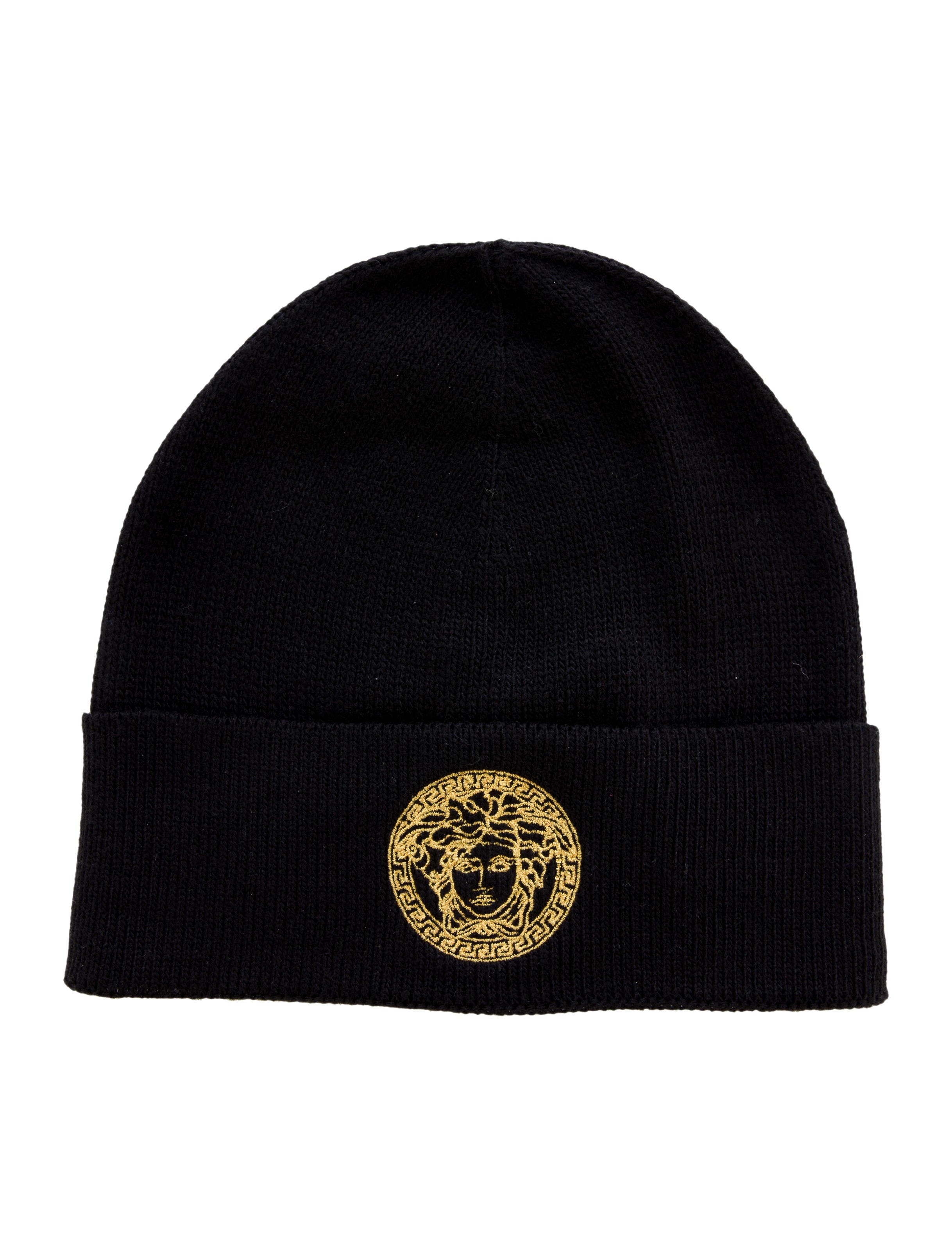 Versace Embroidered Medusa Beanie - Accessories - VES30688 | The RealReal