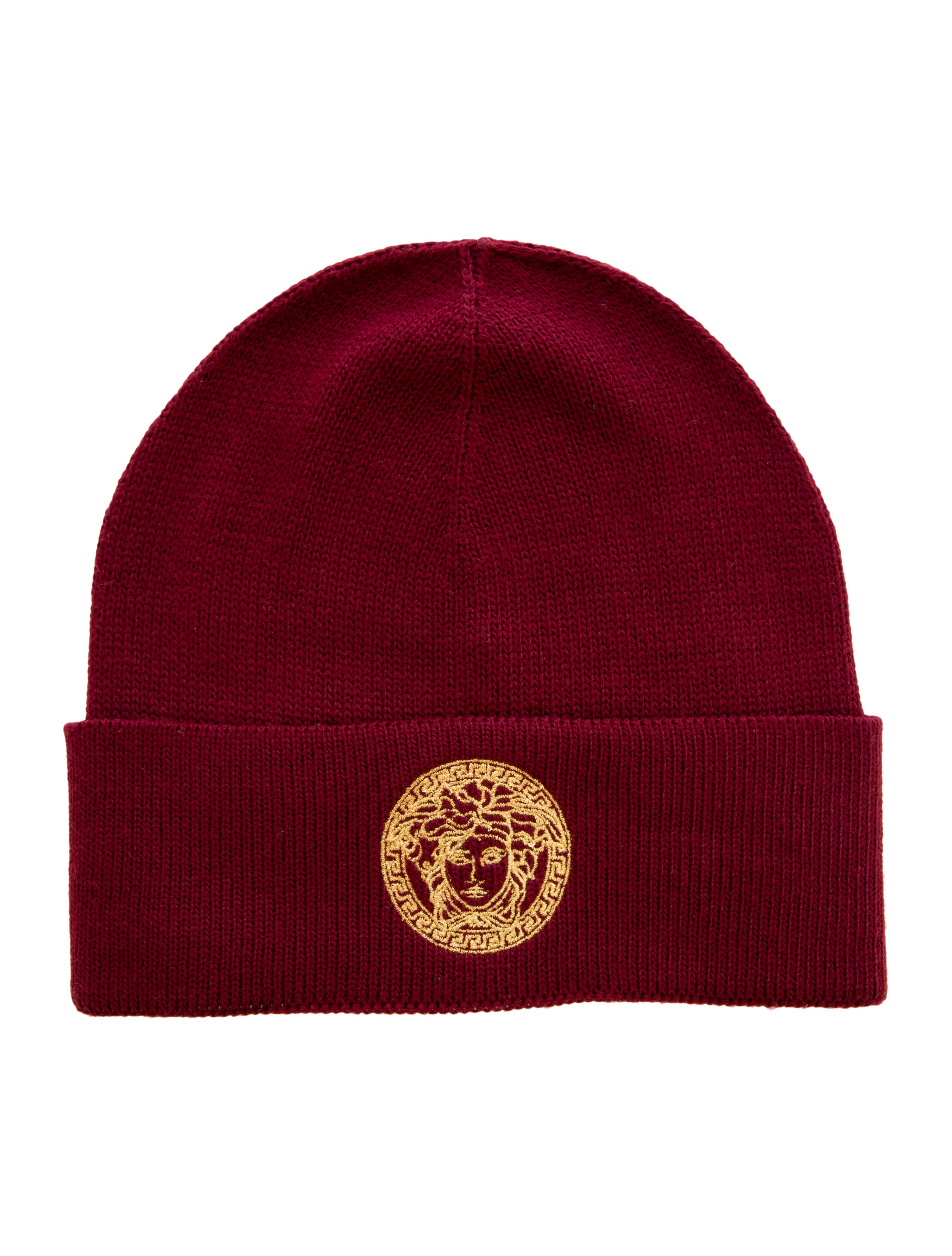 Versace Embroidered Medusa Beanie - Accessories - VES30689 | The RealReal
