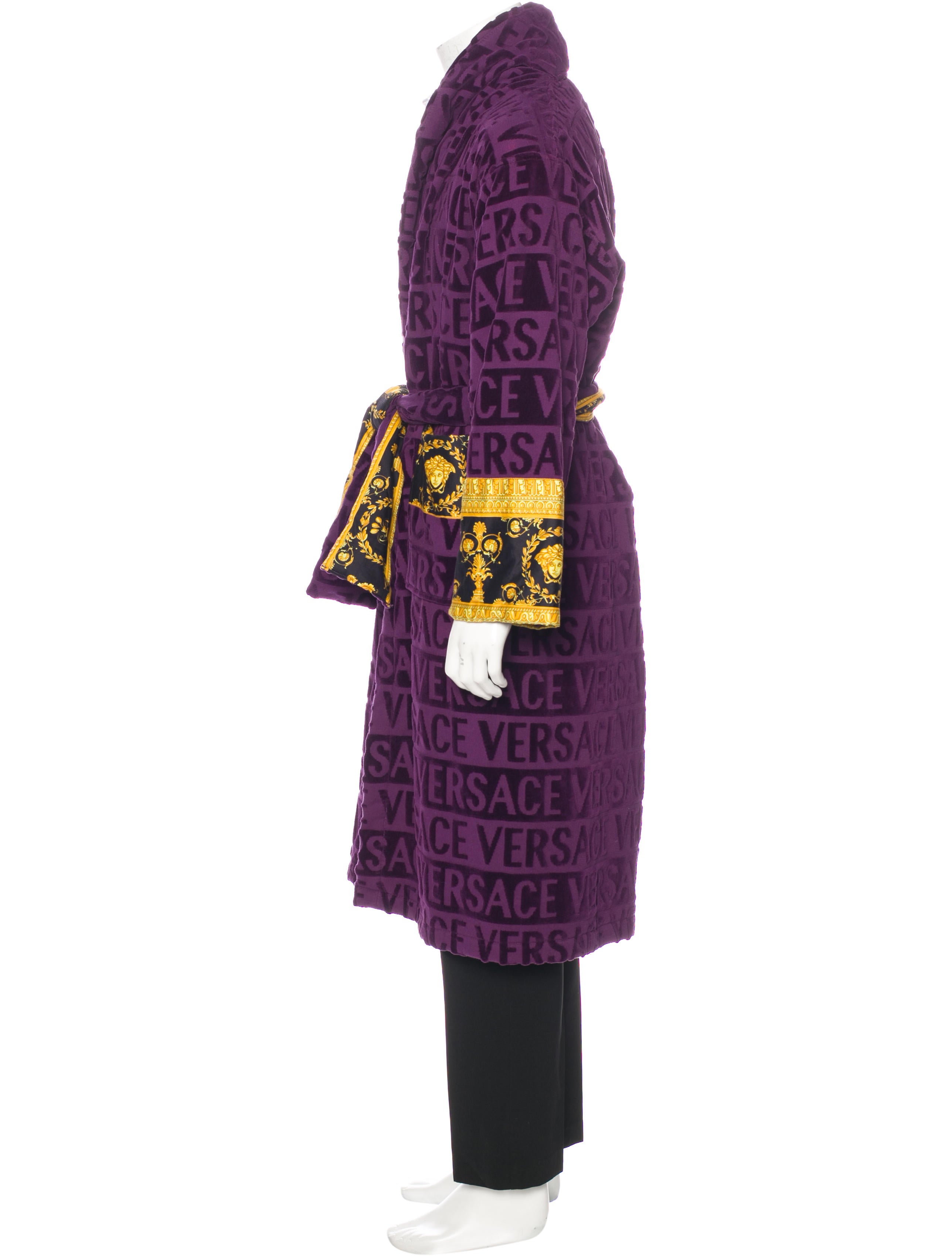Versace 2017 Logo Baroque Robe - Purple Lounge & Sleepwear, Clothing ...