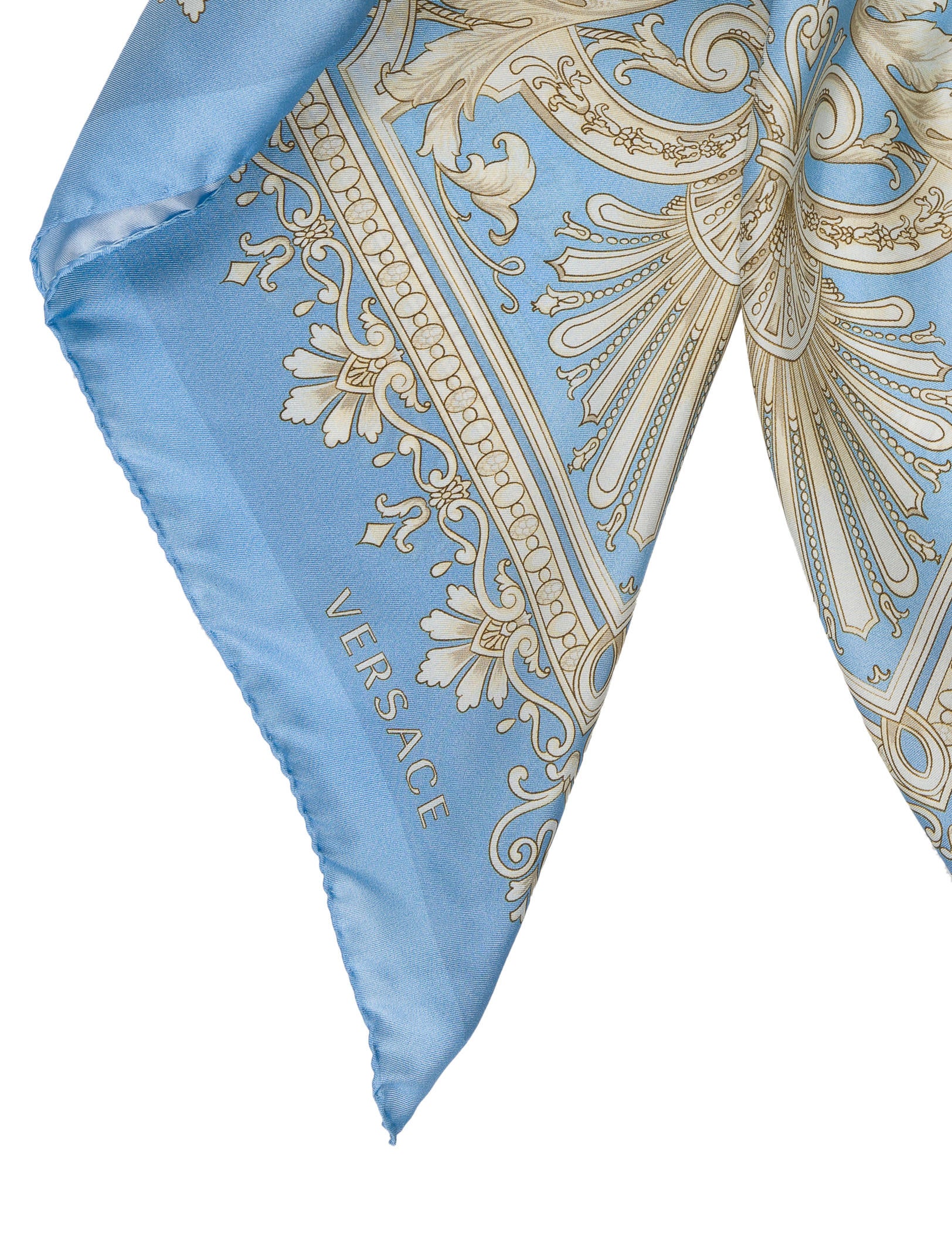 Versace Silk Medusa Scarf - Blue Scarves and Shawls, Accessories ...
