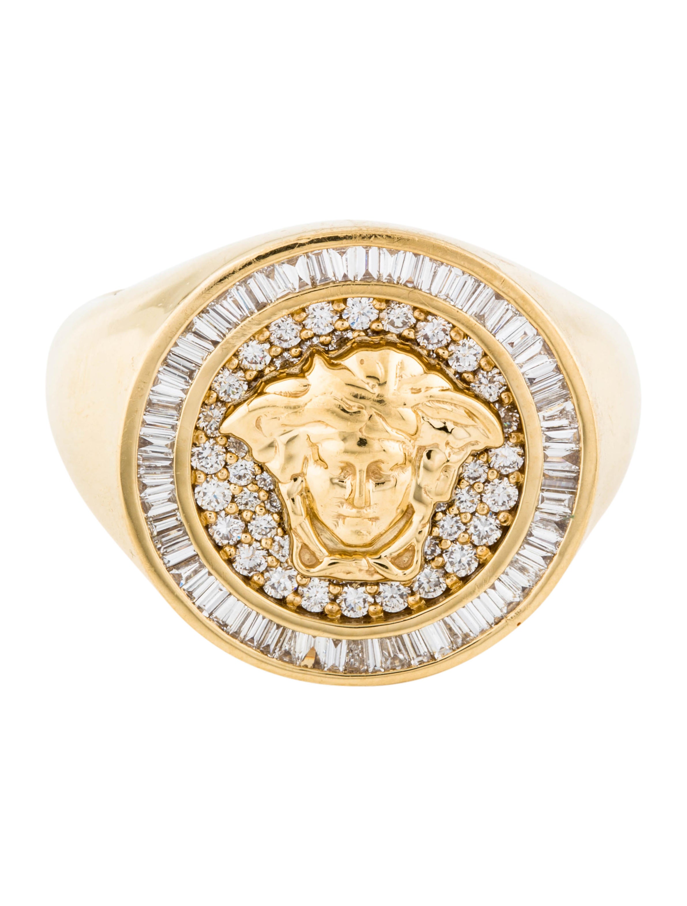 Versace 18K Diamond Medusa Ring - 18K Yellow Gold Cocktail Ring, Rings ...