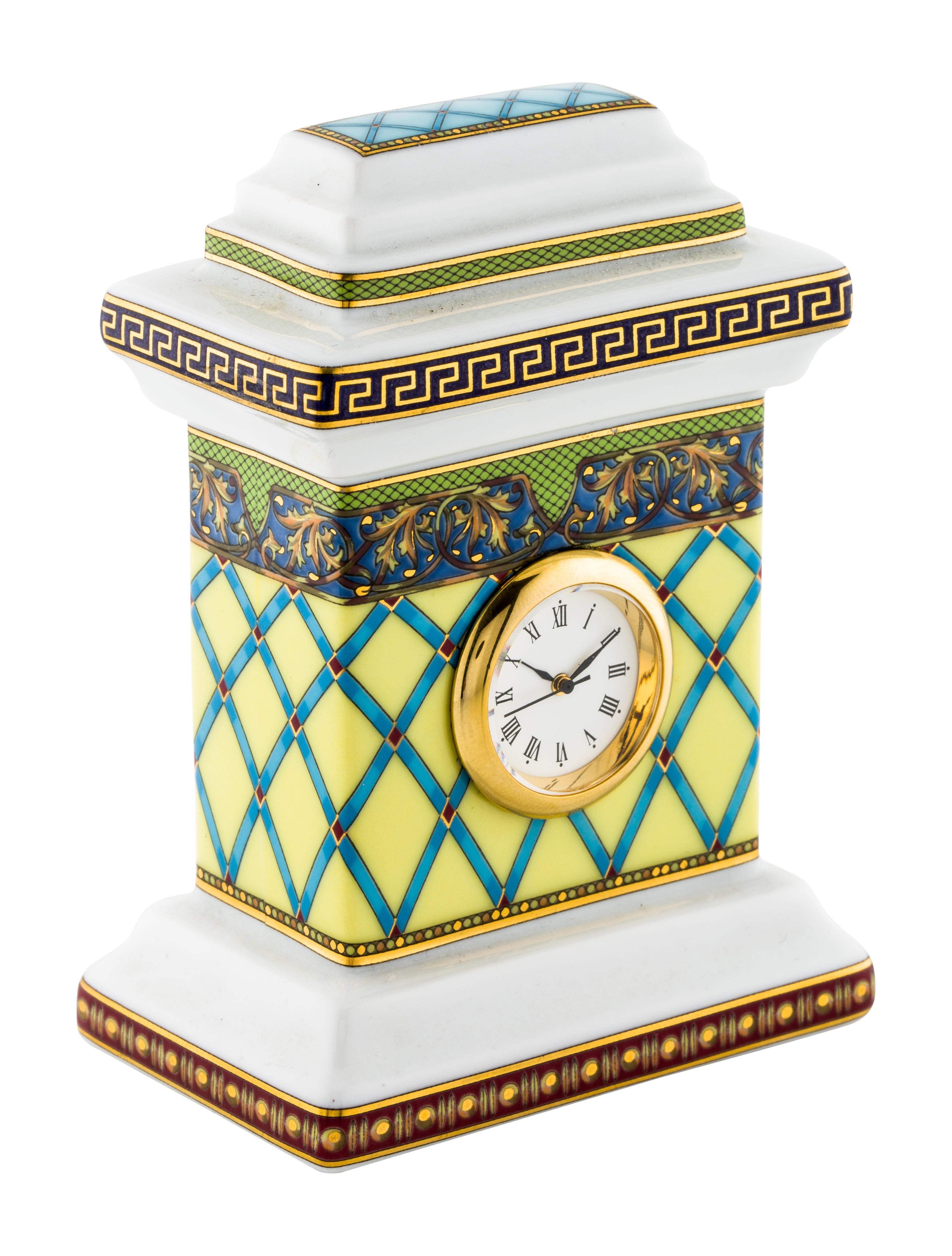 Versace Russian Dream Desk Clock - Yellow Decorative Accents, Decor ...