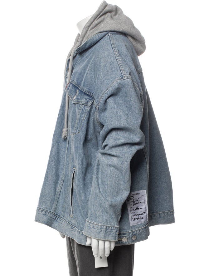 Vetements x Levi's 2018 Colorblock Pattern Denim Jacket - Blue ...