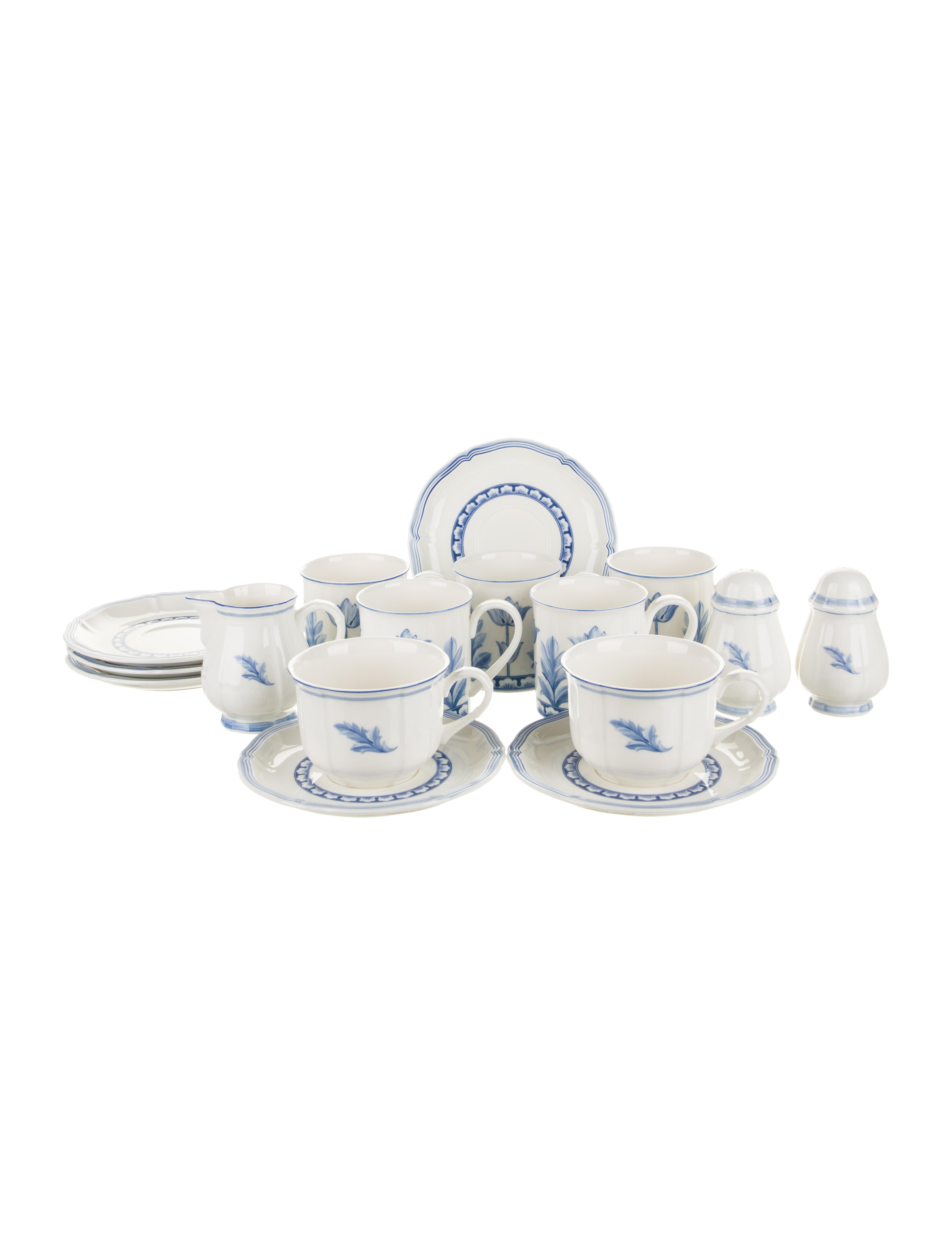 Villeroy & Boch 16-Piece Set Casa Azul Coffee and Tea Set. - Blue, 16 ...