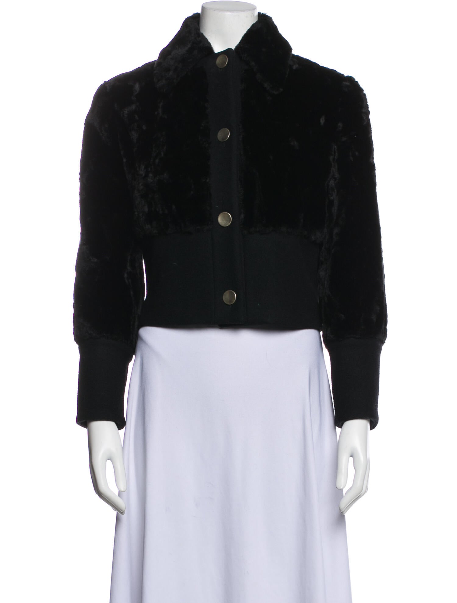 Akris Leather-Paneled Silk Jacket w/ Tags - Blue Jackets, Clothing ...