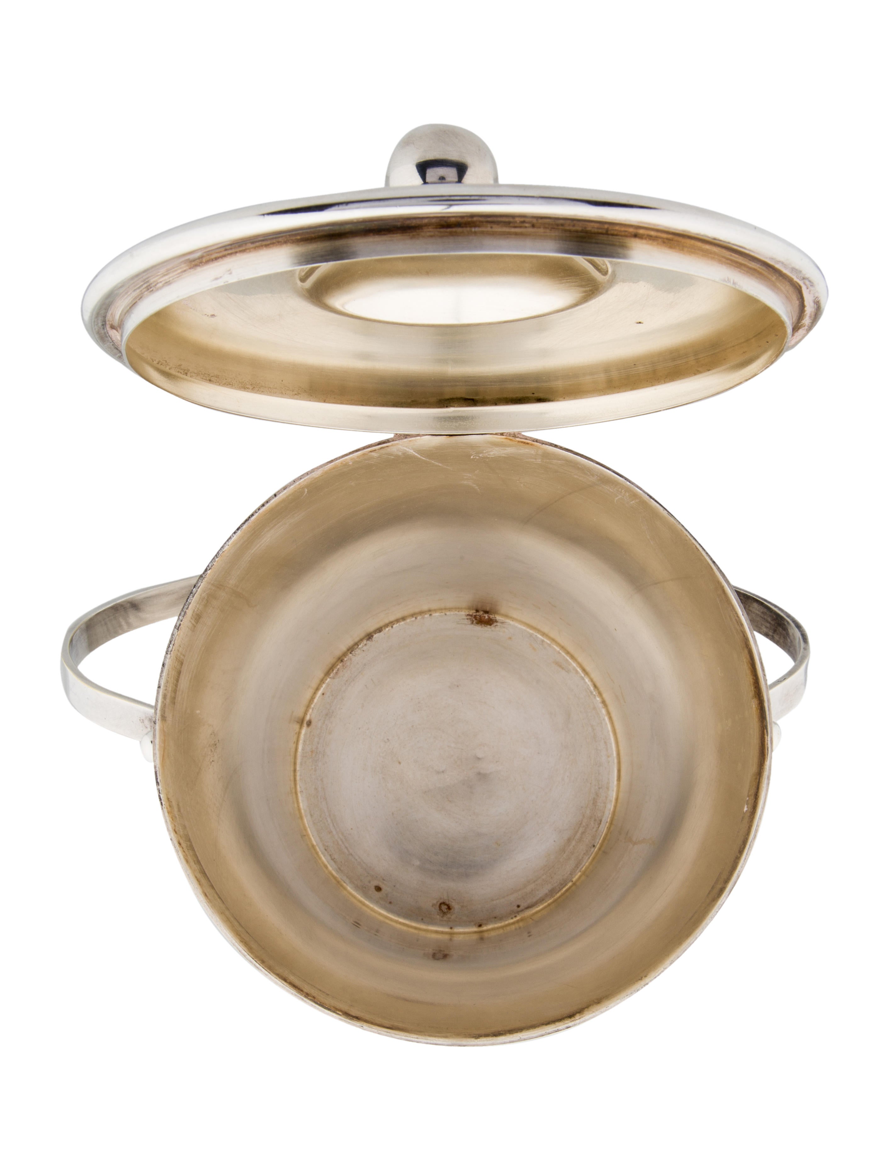 Vintage Glaceco Ice Cream Bucket & Spoon - Silver Serveware, Tabletop ...