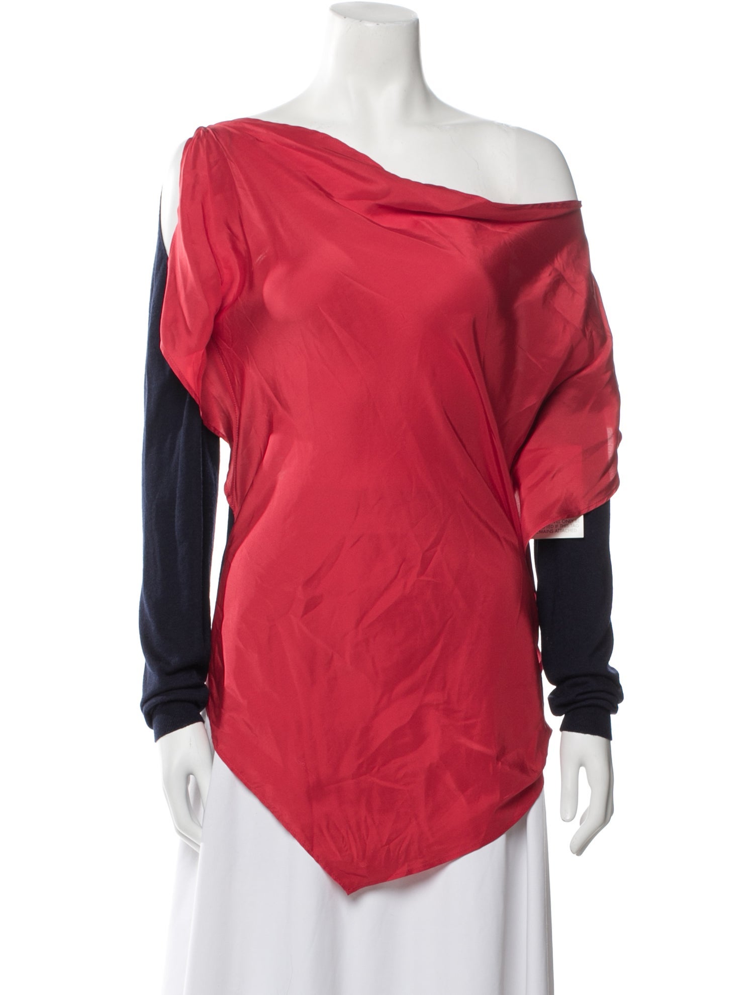 Vionnet Silk One-Shoulder Top - Red Tops, Clothing - VIO21867 | The ...