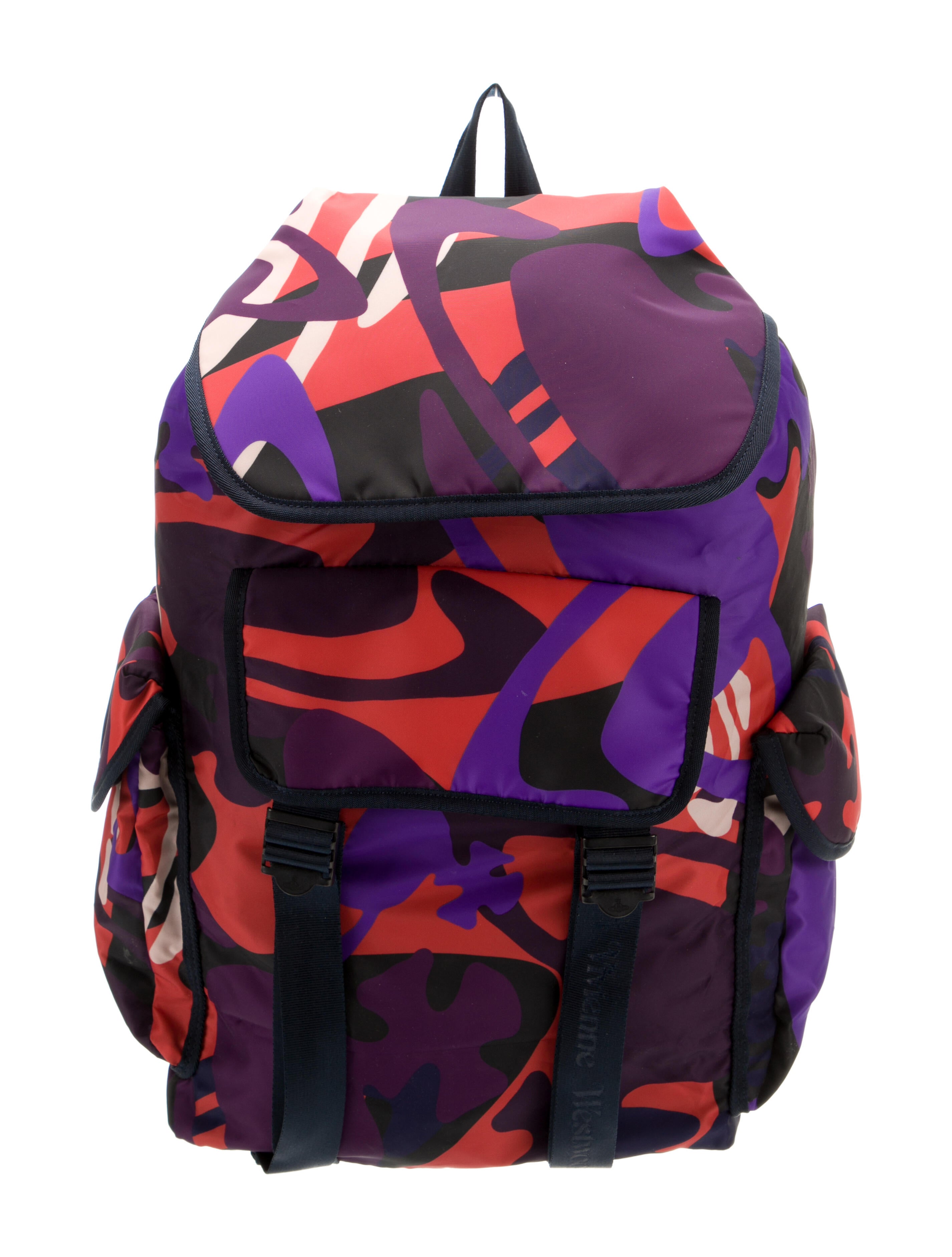 Vivienne Westwood Leather-Trimmed Nylon Backpack w/ Tags - Purple ...