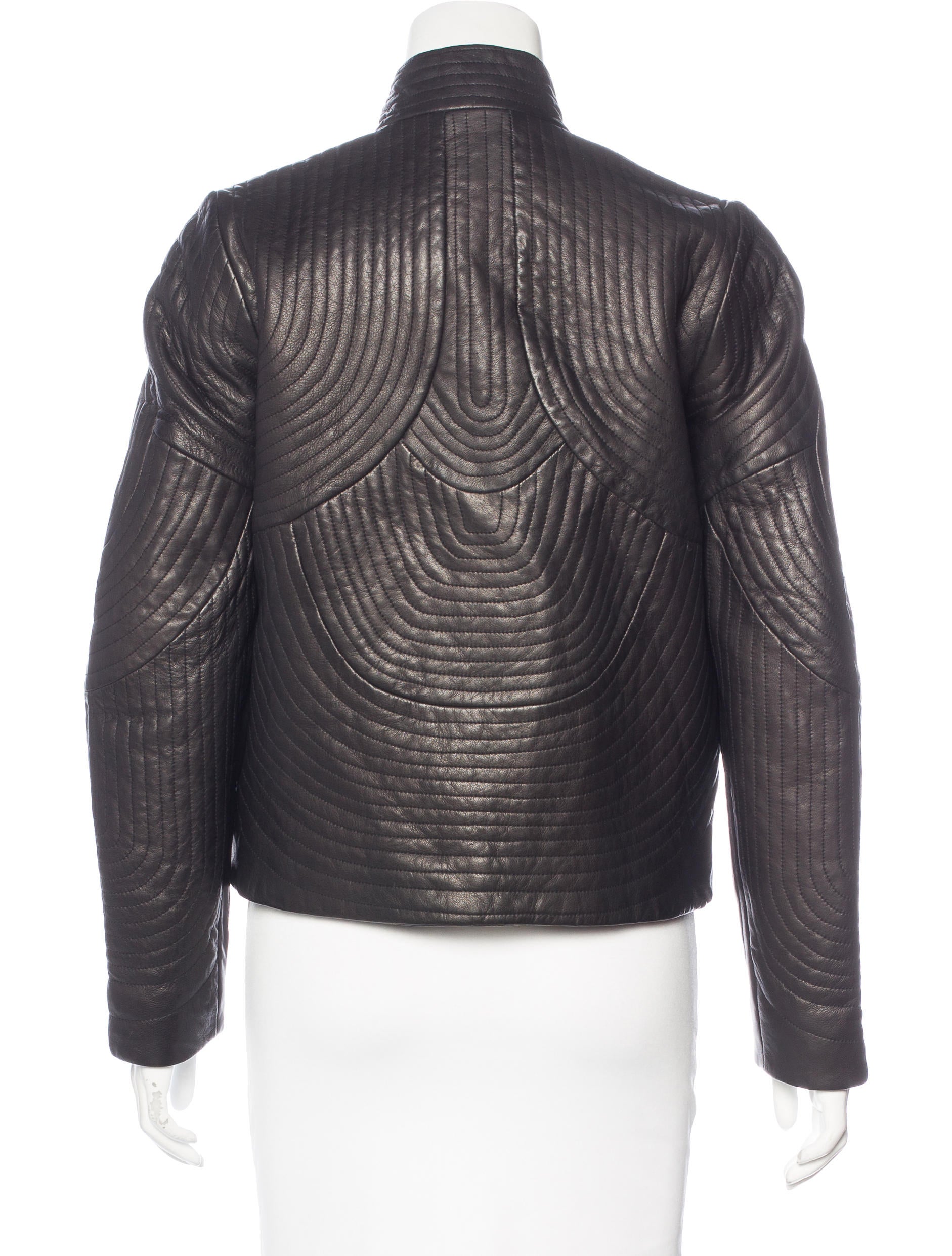 Vilshenko Ribbed Leather Jacket - Clothing - VLS20077 | The RealReal