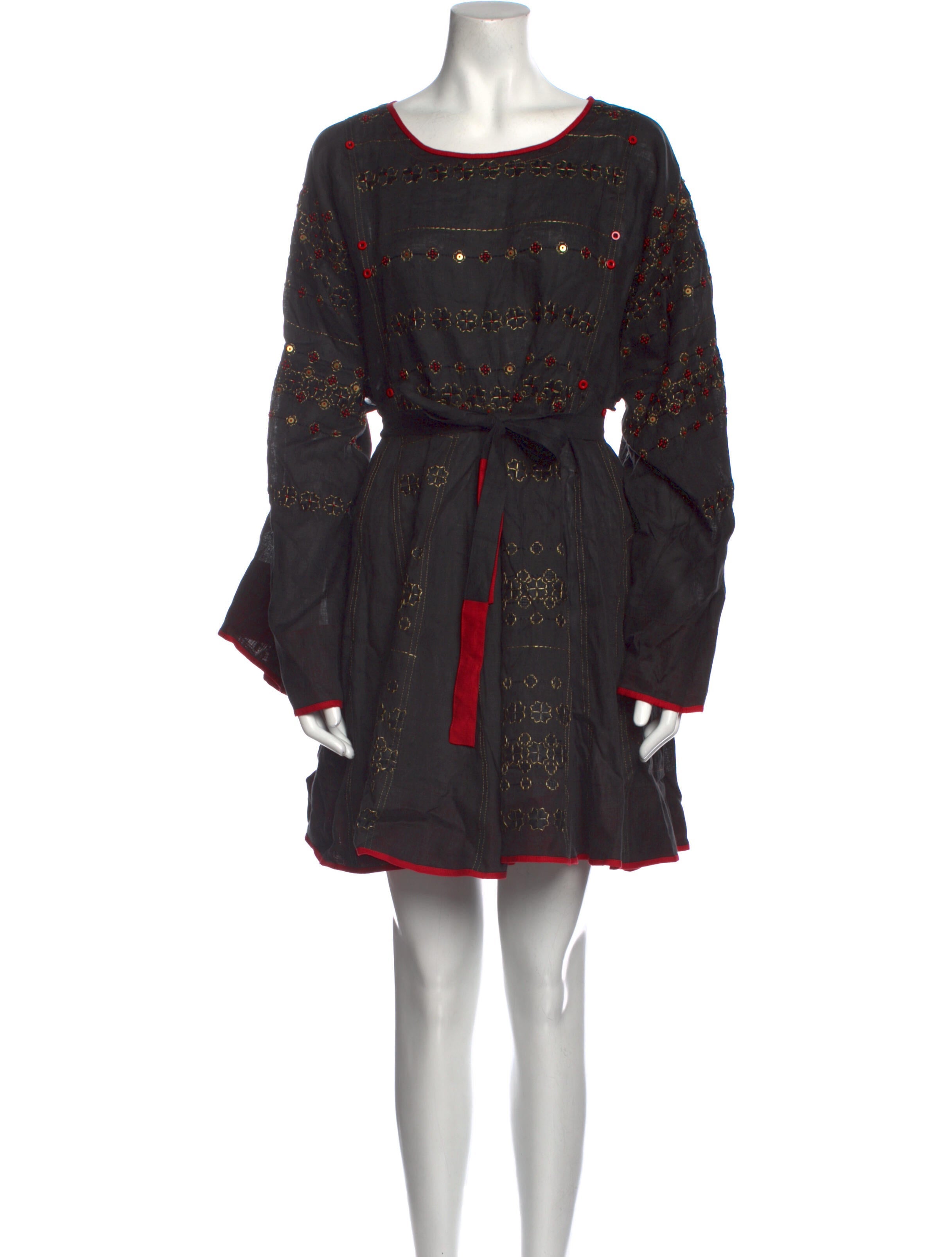 Vita Kin Scoop Neck Mini Dress - Black Dresses, Clothing - VLS21141 ...