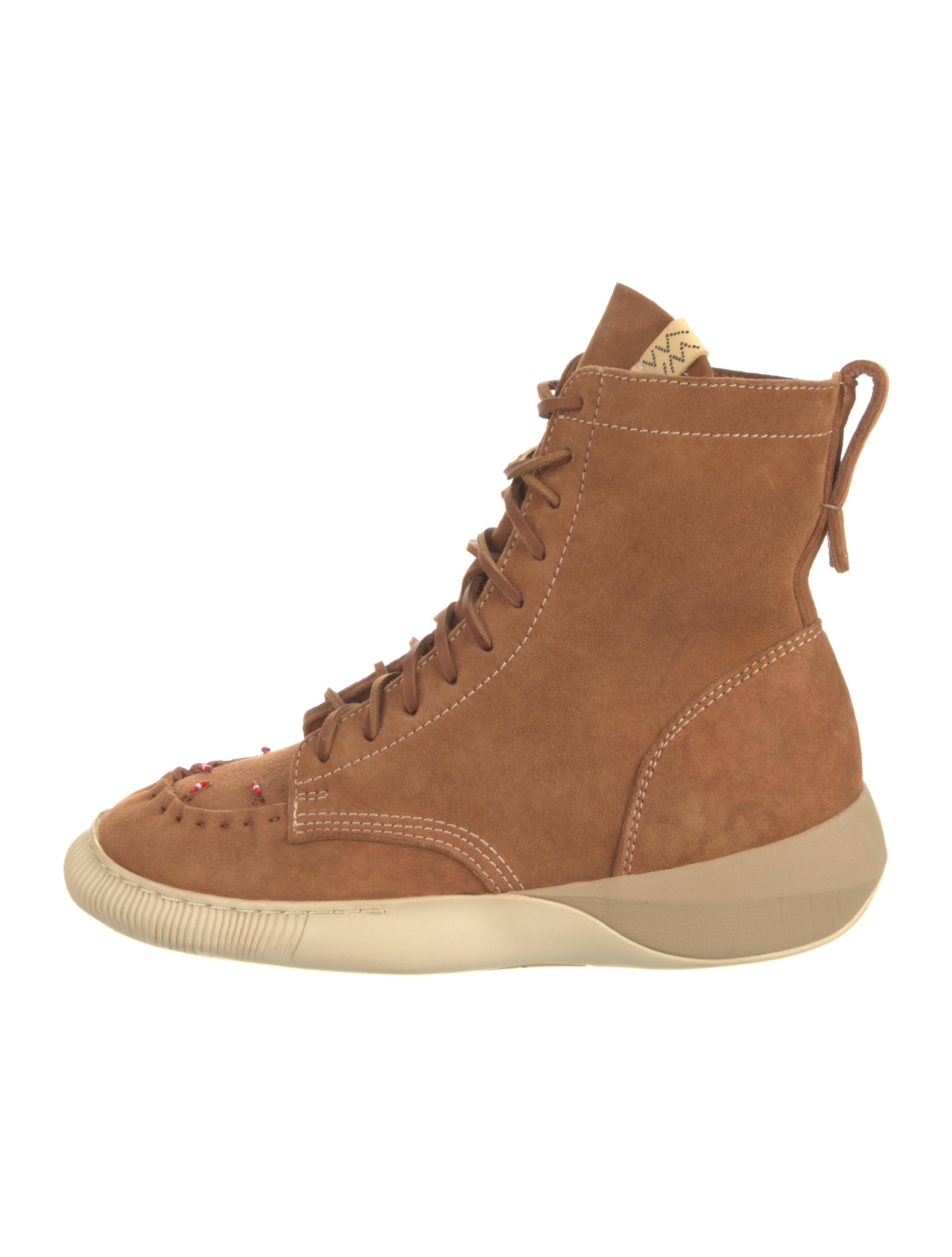 Visvim Suede Beaded Accents Lace-Up Boots - Brown Boots, Shoes ...