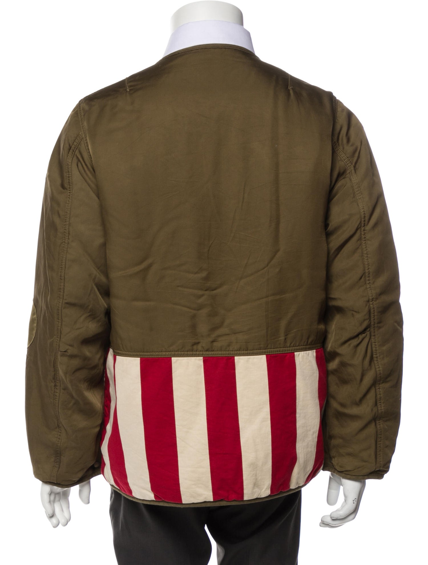 Visvim Reversible Liner Colorblock Pattern Puffer Coat - Green ...