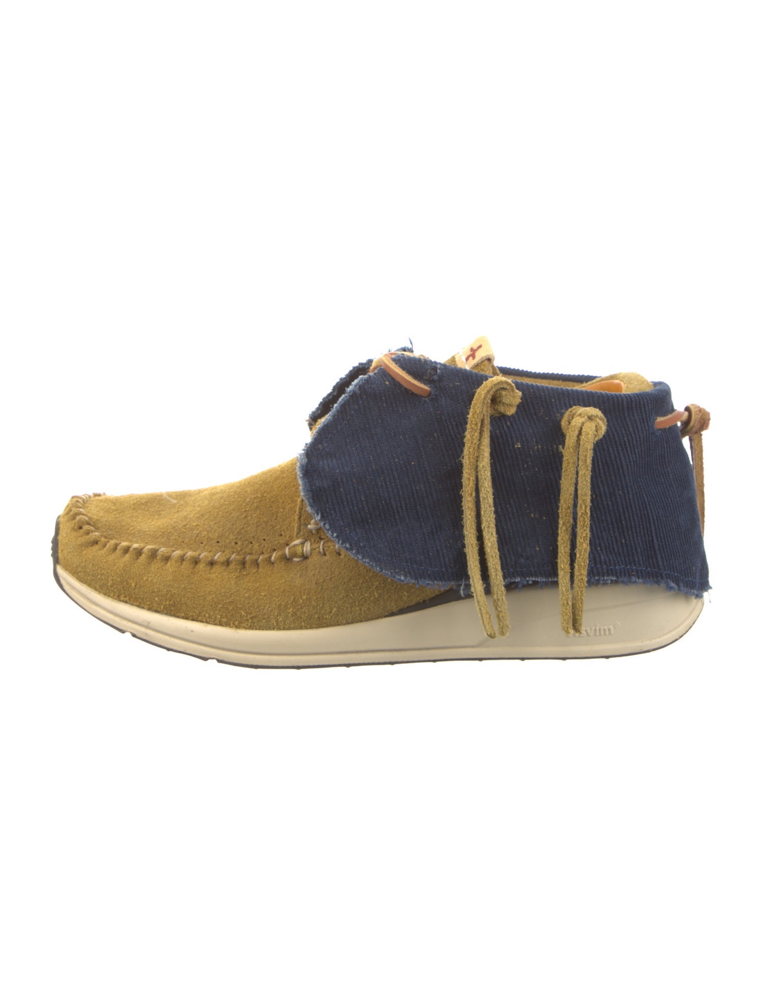 Visvim Colorblock Pattern Whipstitch Trim Sneakers - Blue Sneakers, Shoes - VSM24718 | The RealReal