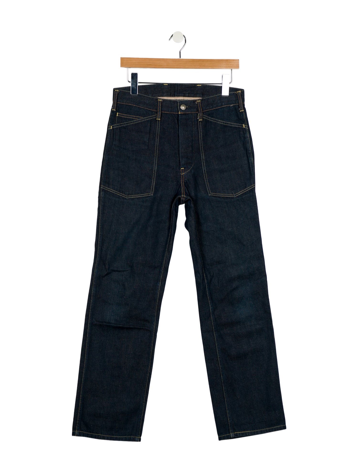 Visvim 2017 Straight-Leg Jeans w/ Tags - Blue, 11.25" Rise Jeans ...